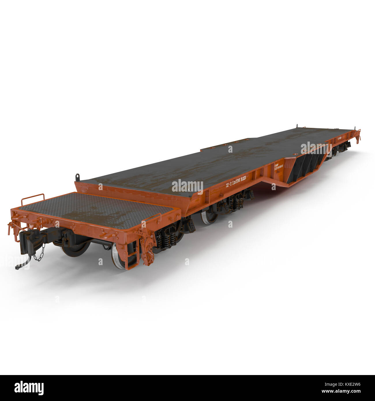Container on railway car Cut Out Stock Images & Pictures - Alamy