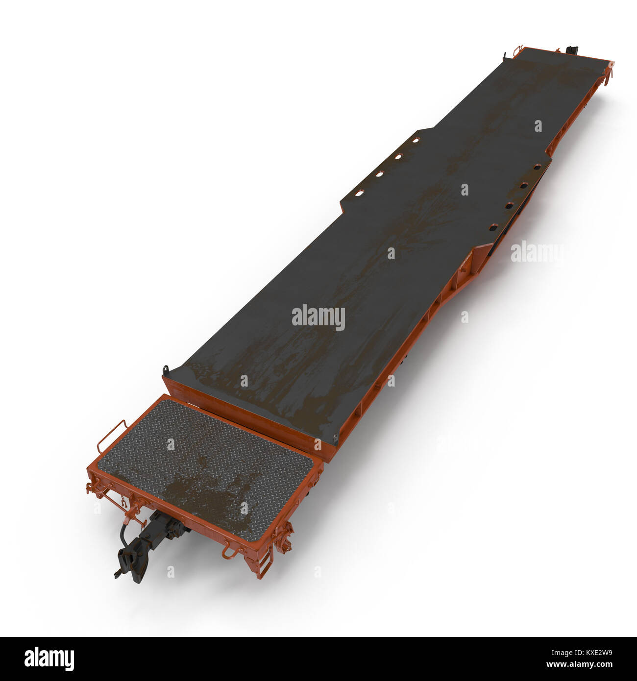 Container on railway car Cut Out Stock Images & Pictures - Alamy