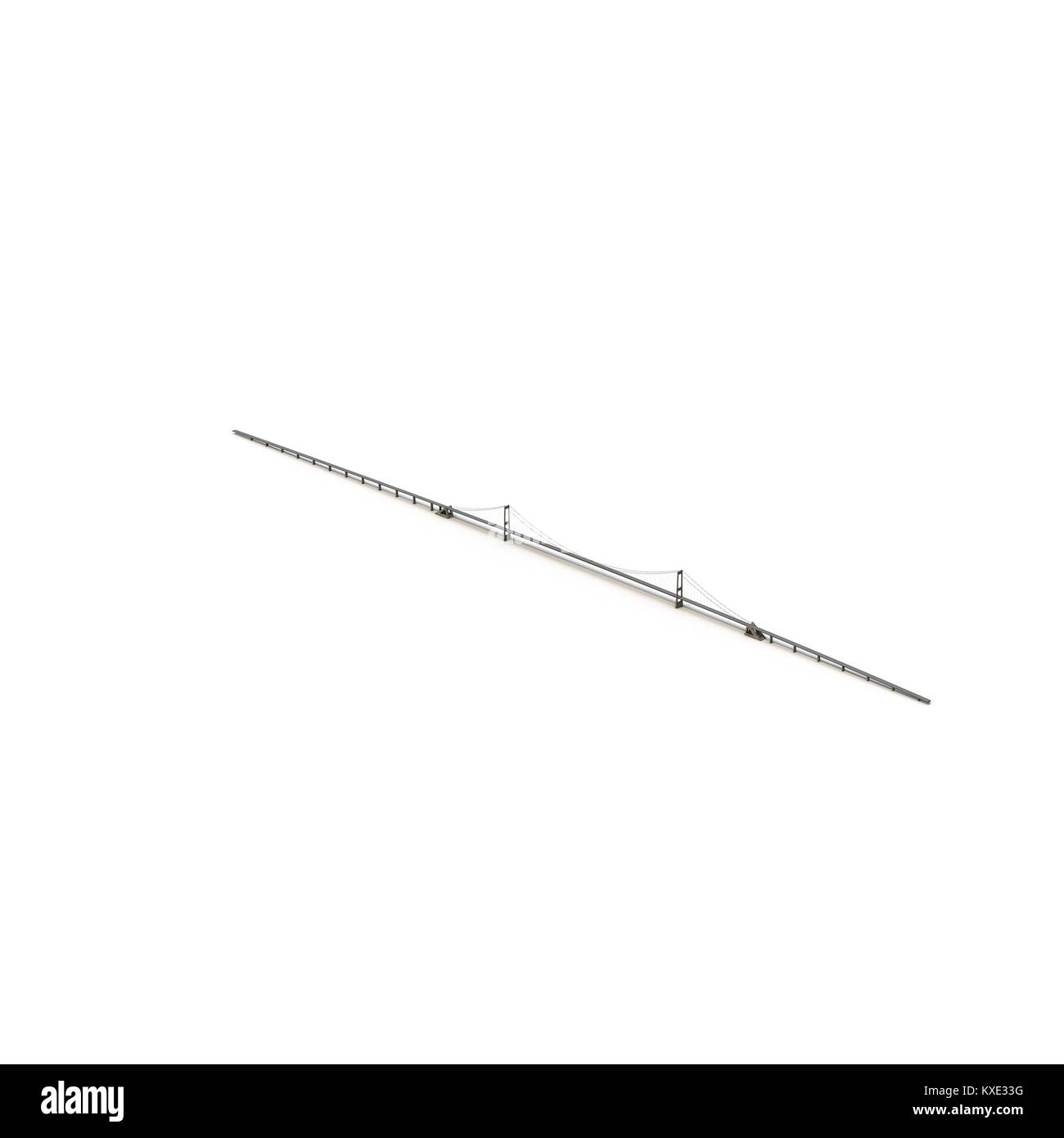 Great Belt Fixed Link Bridge on white. 3D illustration Stock Photo - Alamy