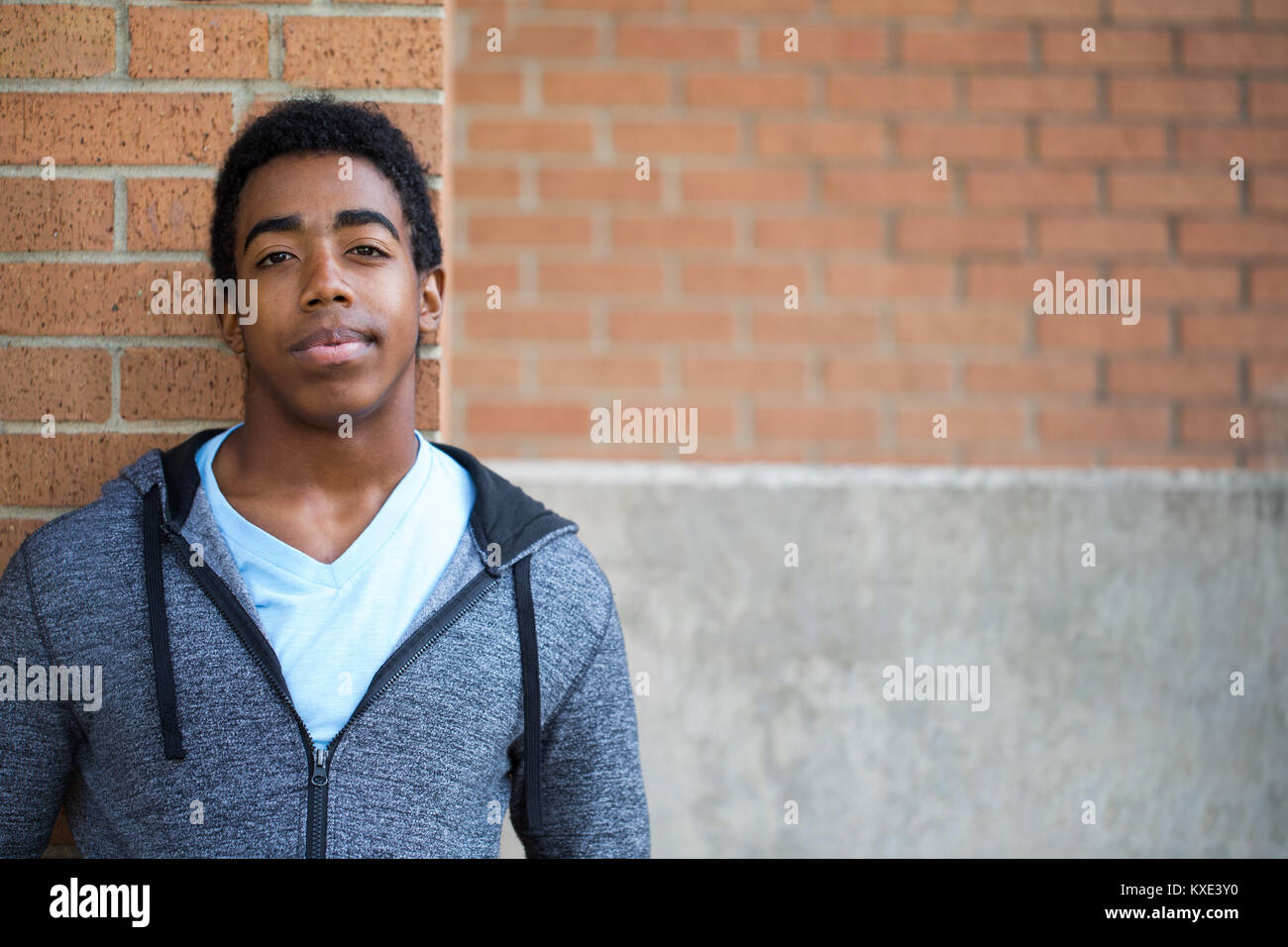 African American young teen at school Stock Photo - Alamy
