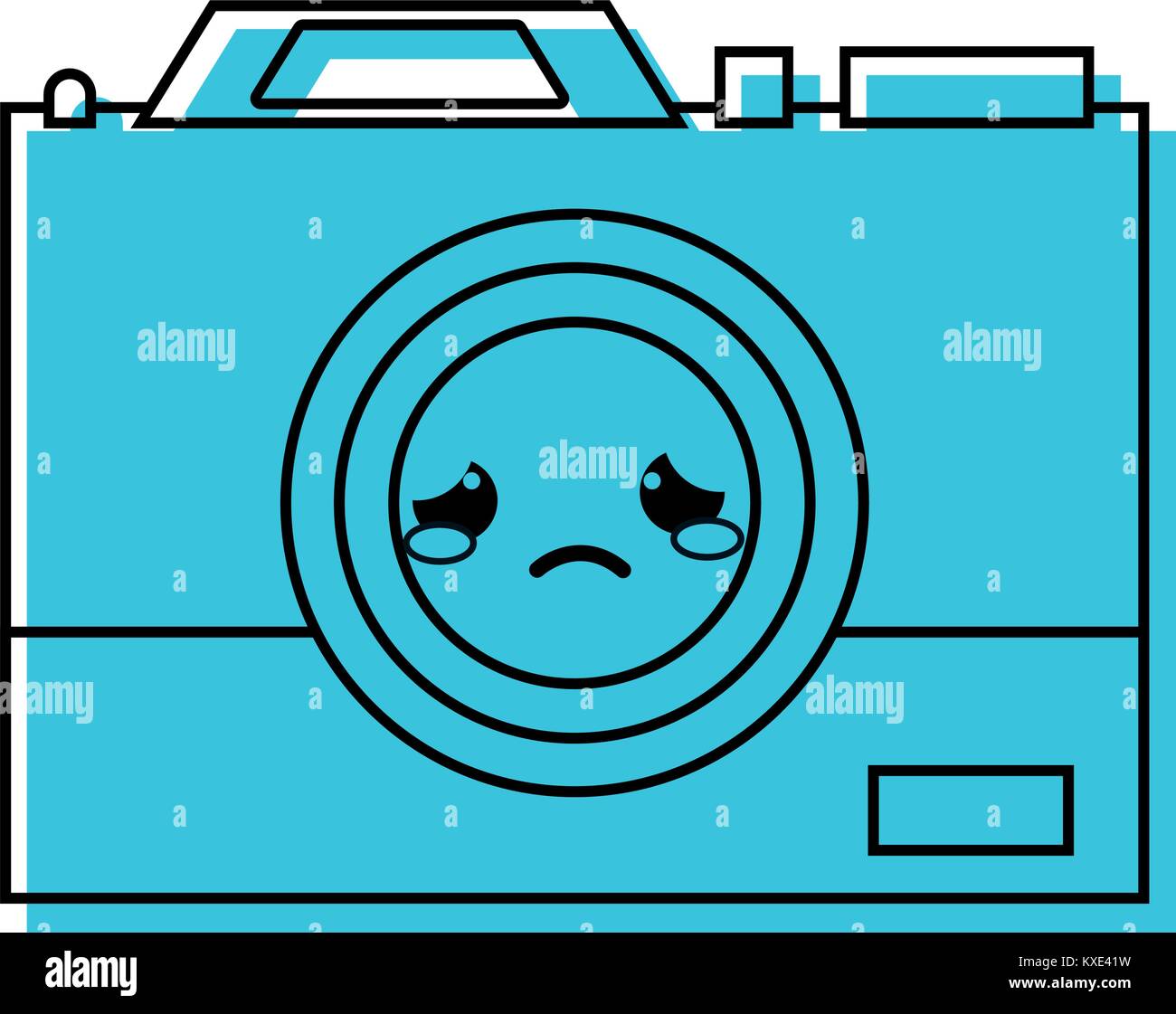 color crying camera technology kawaii cartoon Stock Vector Image & Art ...