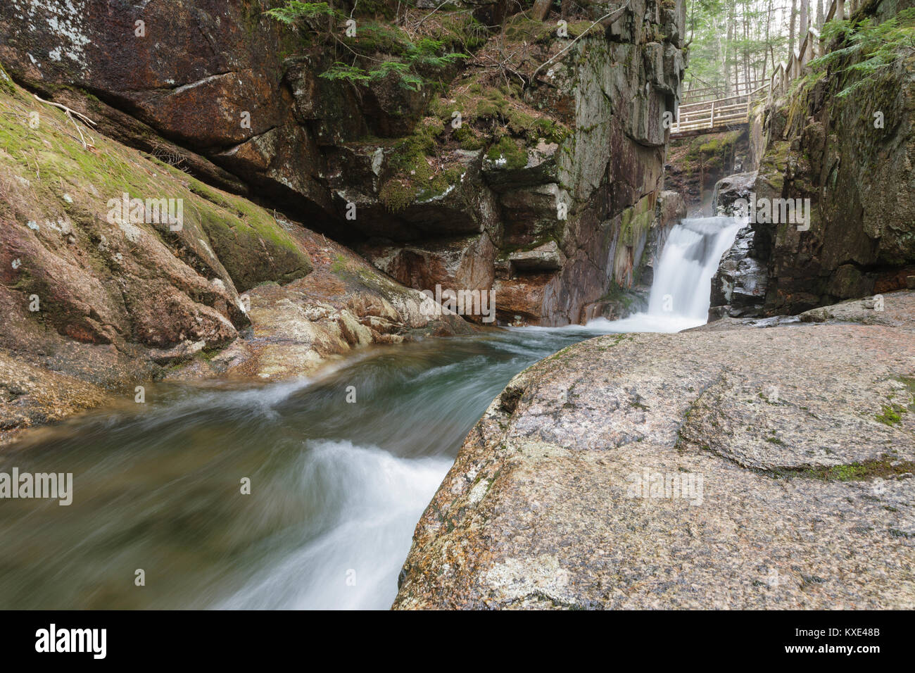Sabbaday Falls in Waterville Valley, New Hampshire USA Stock Photo - Alamy