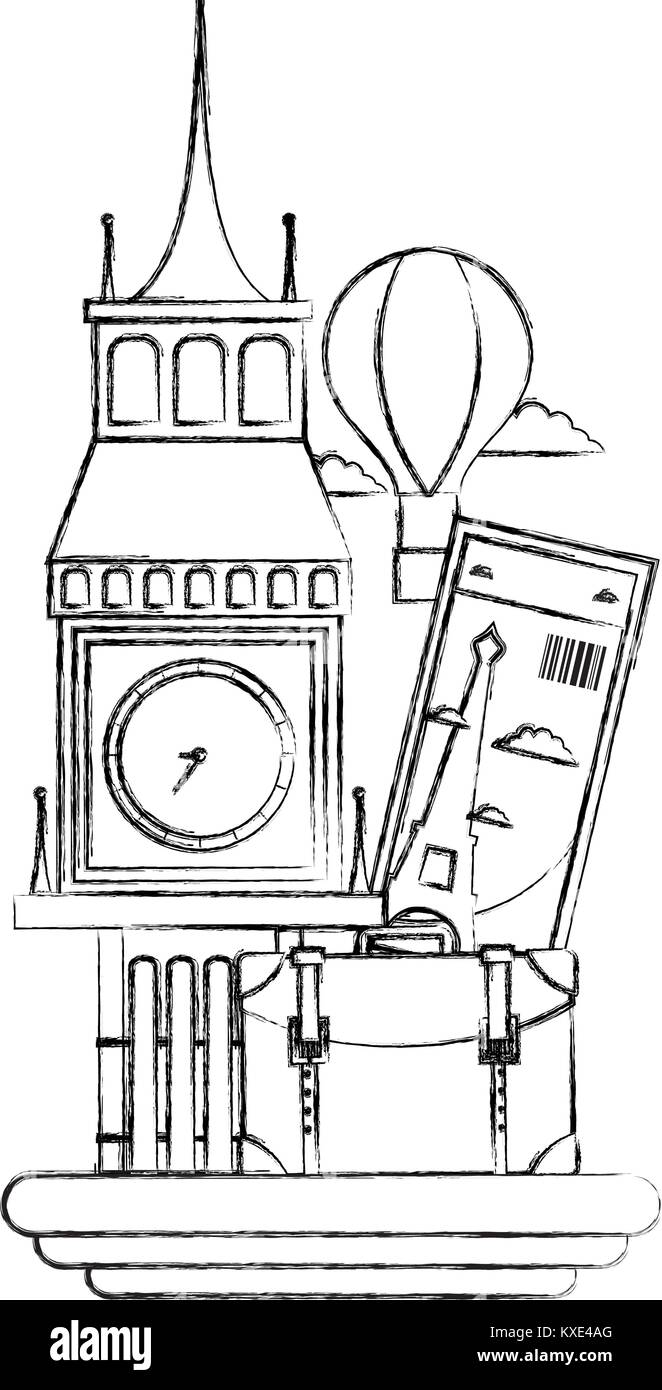 Big ben figure Stock Vector Images - Alamy