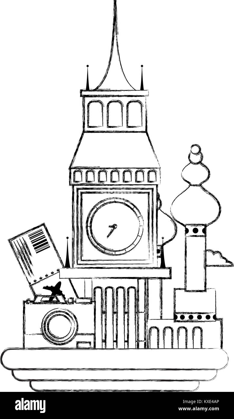 Big ben figure Stock Vector Images - Alamy