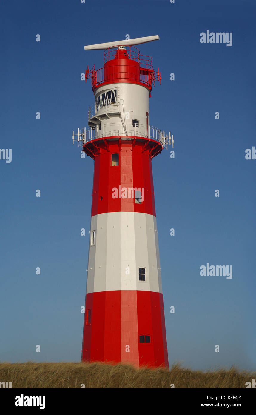 The Small Lighthouse at the german north sea island of Borkum Stock ...