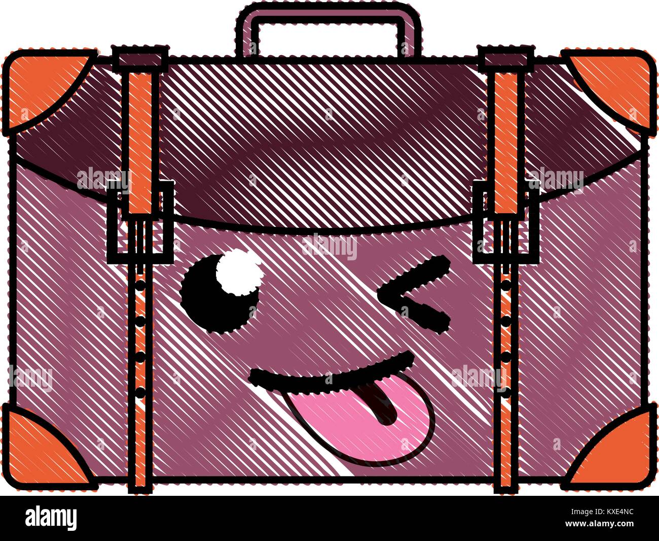 grated funny travel backpack kawaii cartoon Stock Vector Image & Art ...