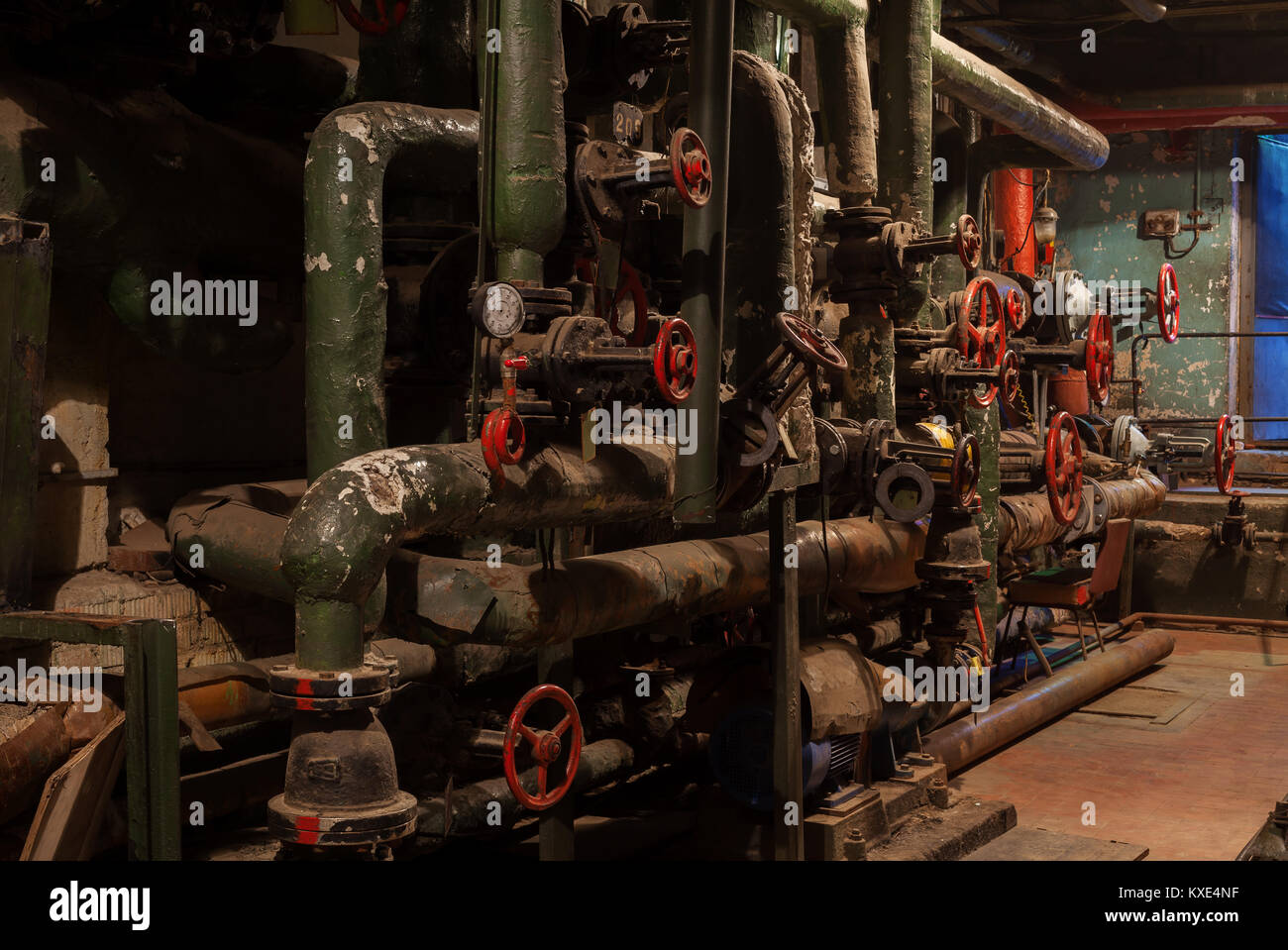 Control center in the boiler room Stock Photo - Alamy