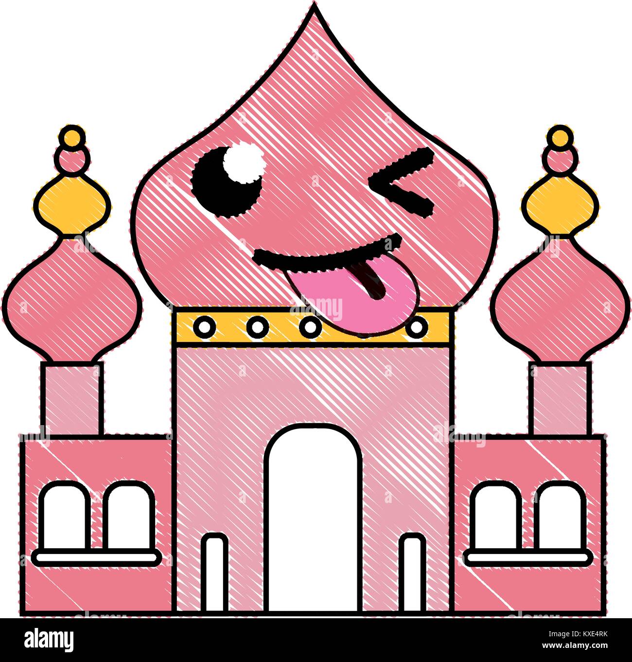 grated funny taj mahal kawaii cartoon Stock Vector Image & Art - Alamy