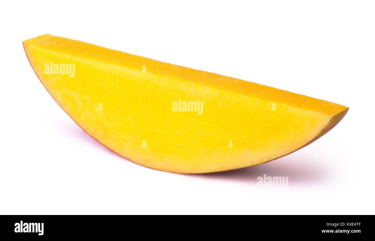 Mango slice isolated on white background, with clipping path Stock ...