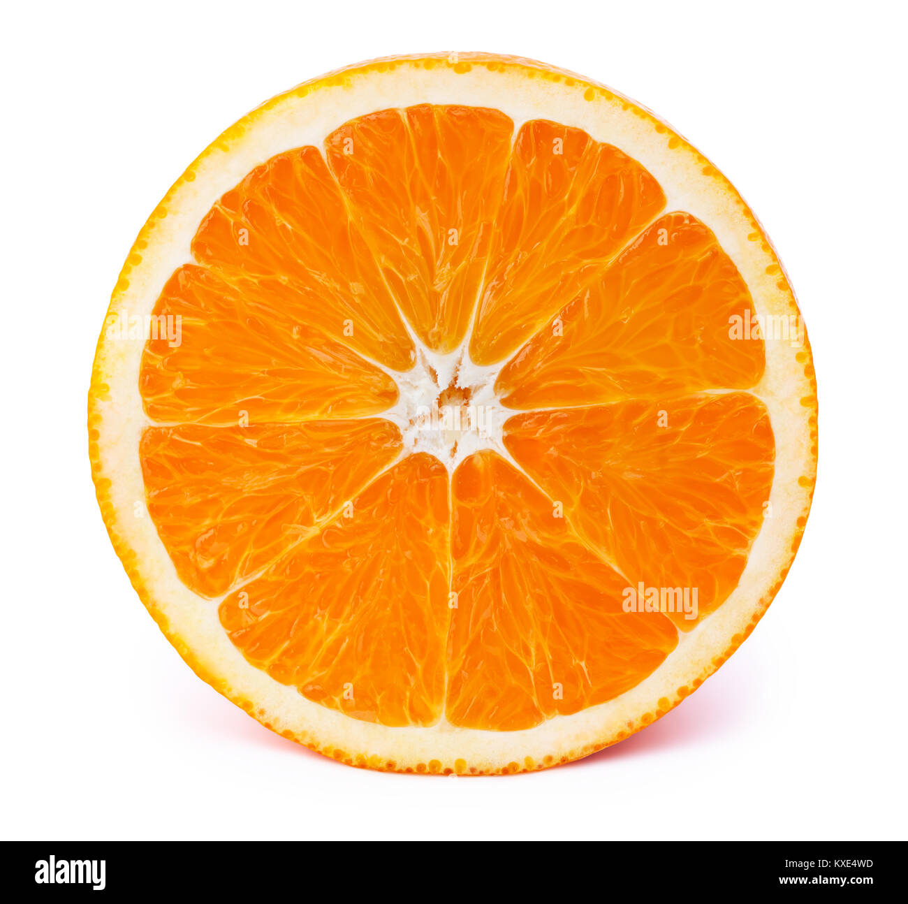 Half of orange isolated Stock Photo - Alamy