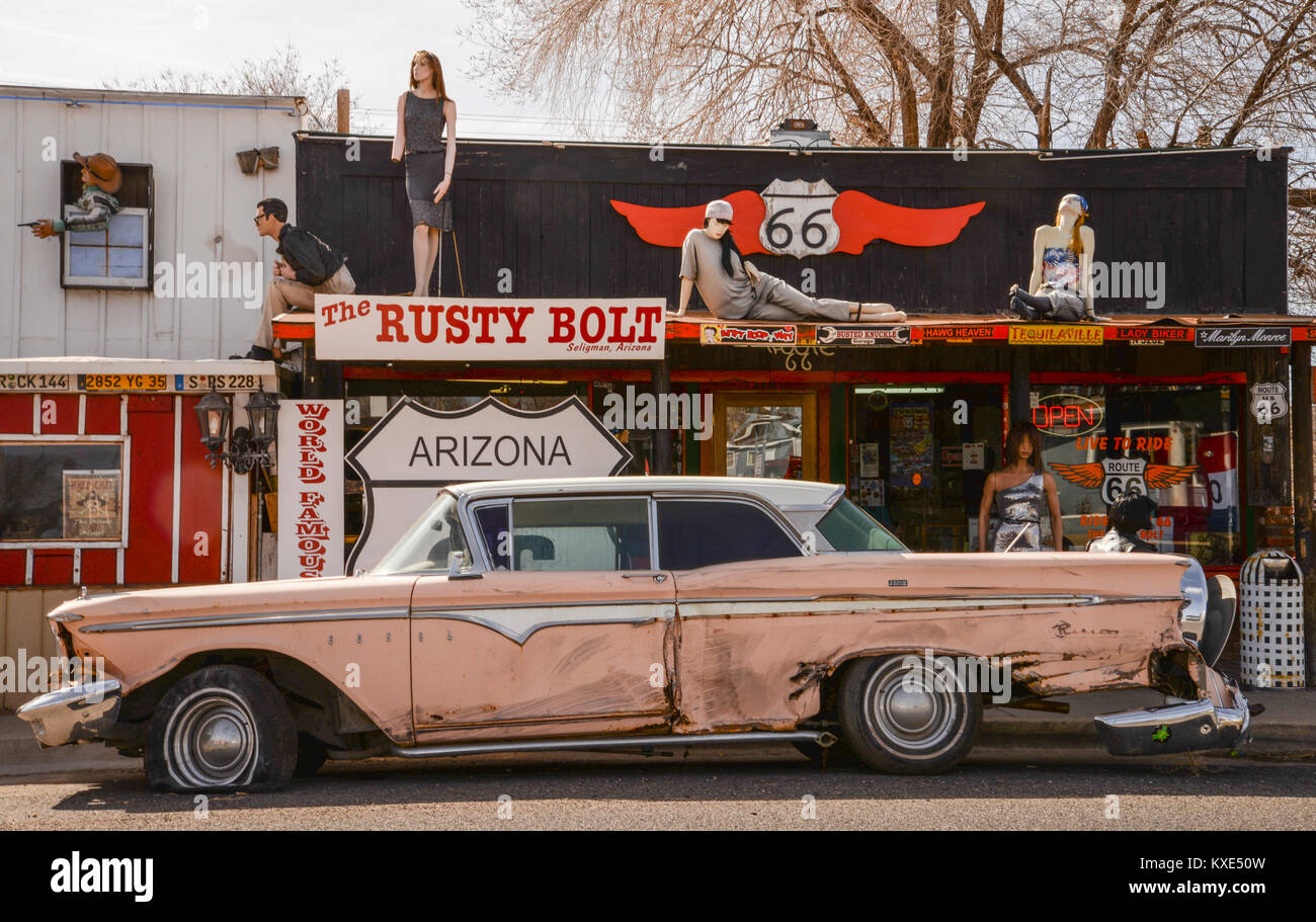 Pink car Arizona Stock Photo - Alamy