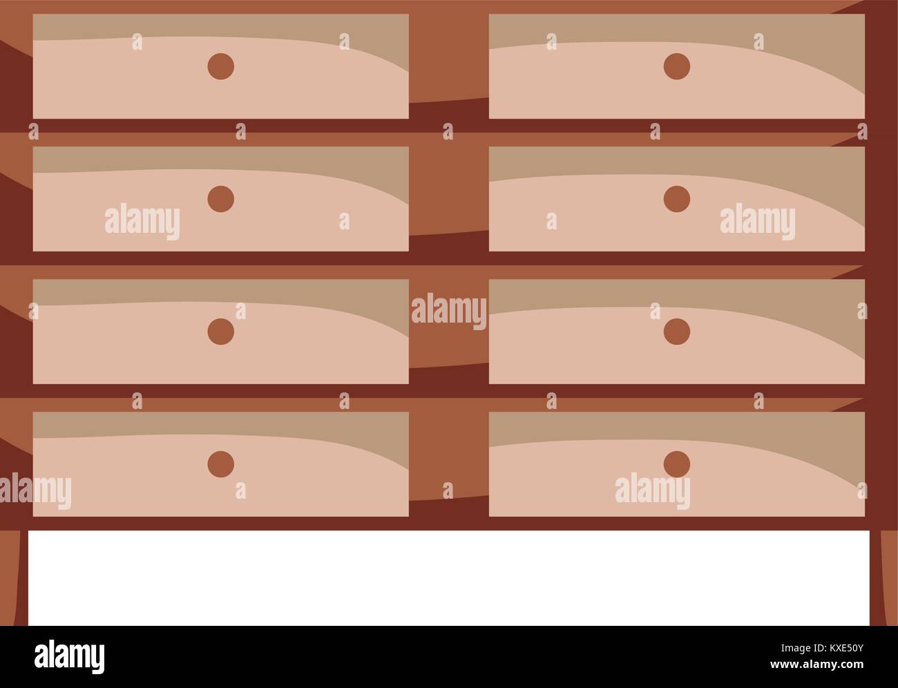 wood desk object with drawers design Stock Vector Image & Art - Alamy