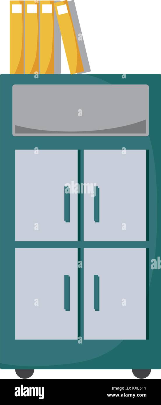 archive cabinet file with books document Stock Vector Image & Art - Alamy