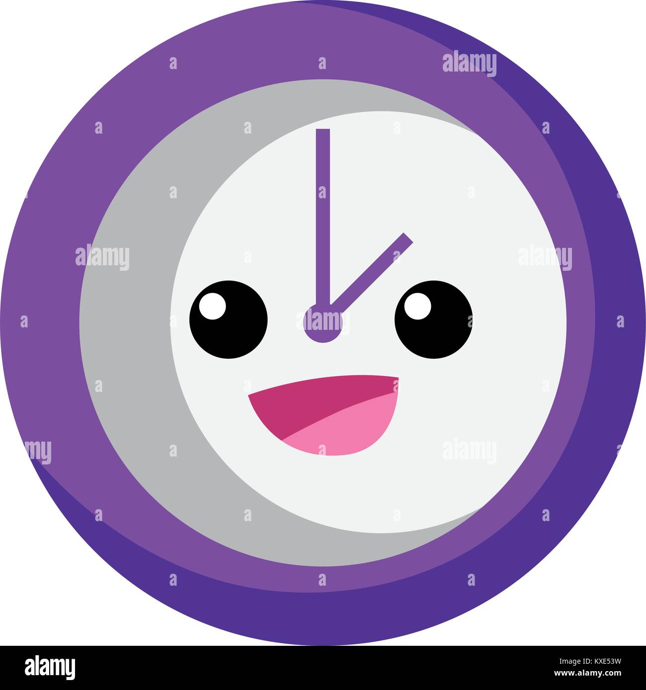 happy circle clock kawaii cartoon Stock Vector Image & Art - Alamy