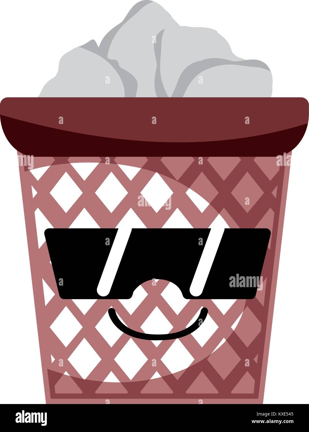 happy papers can kawaii with sunglasses Stock Vector Image & Art - Alamy