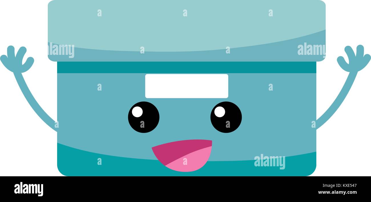 happy box archive kawaii cartoon Stock Vector Image & Art - Alamy