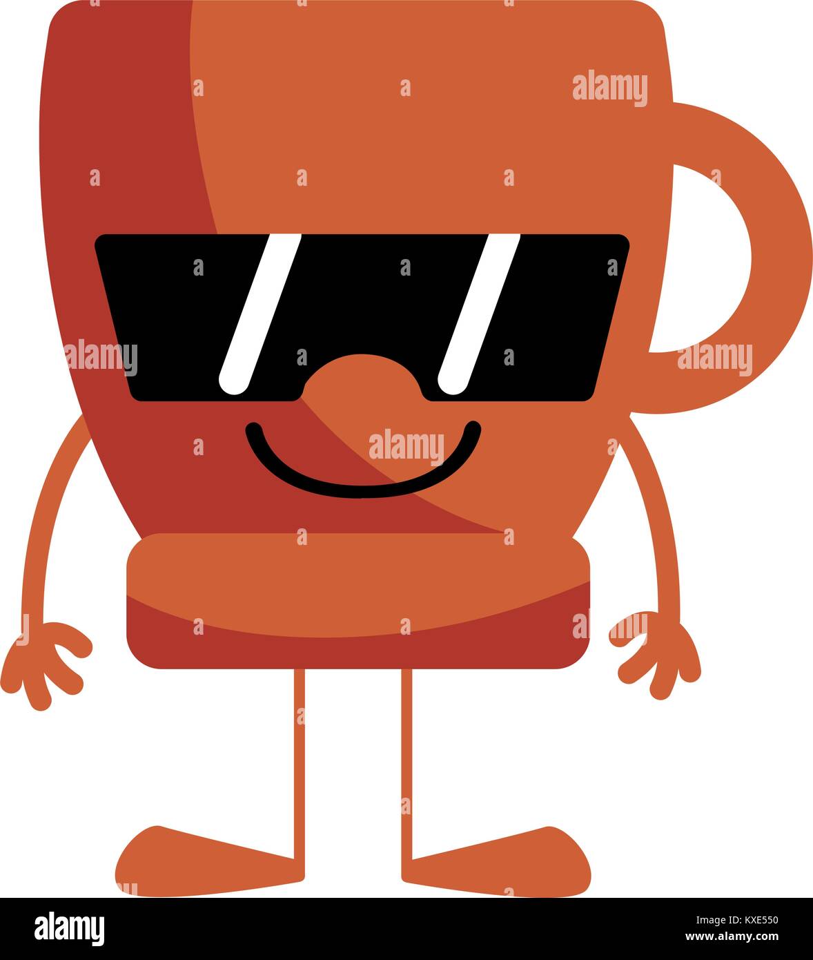 Illustration cup legs arms face hi-res stock photography and images - Alamy