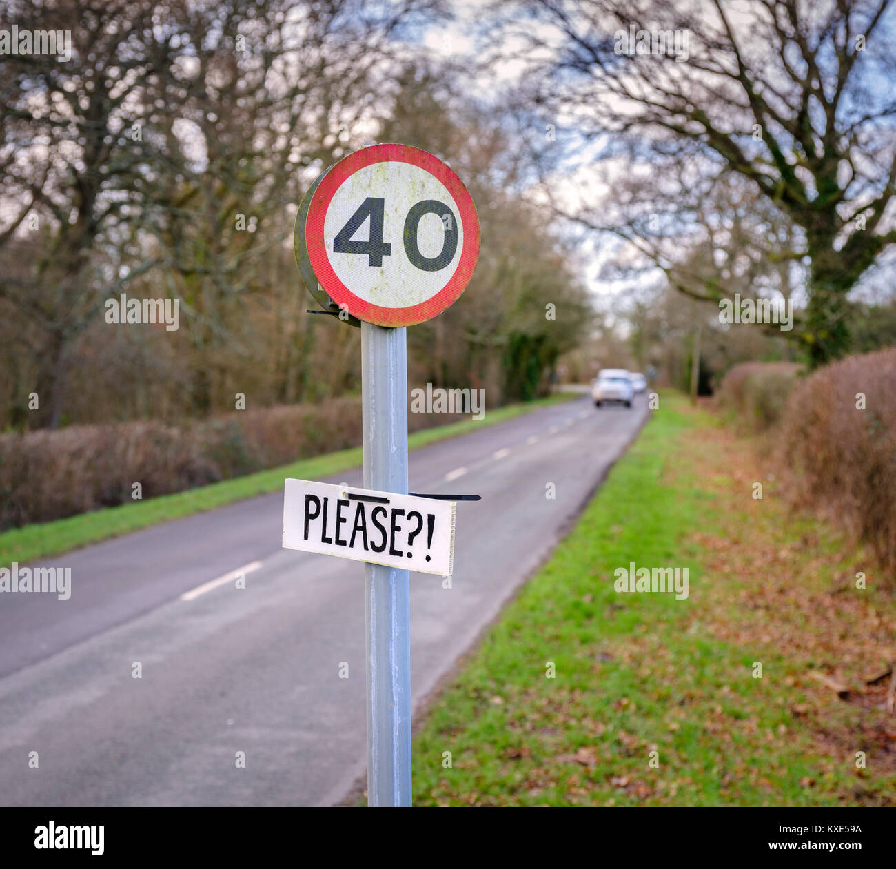 40 mph speed limit hi-res stock photography and images - Alamy