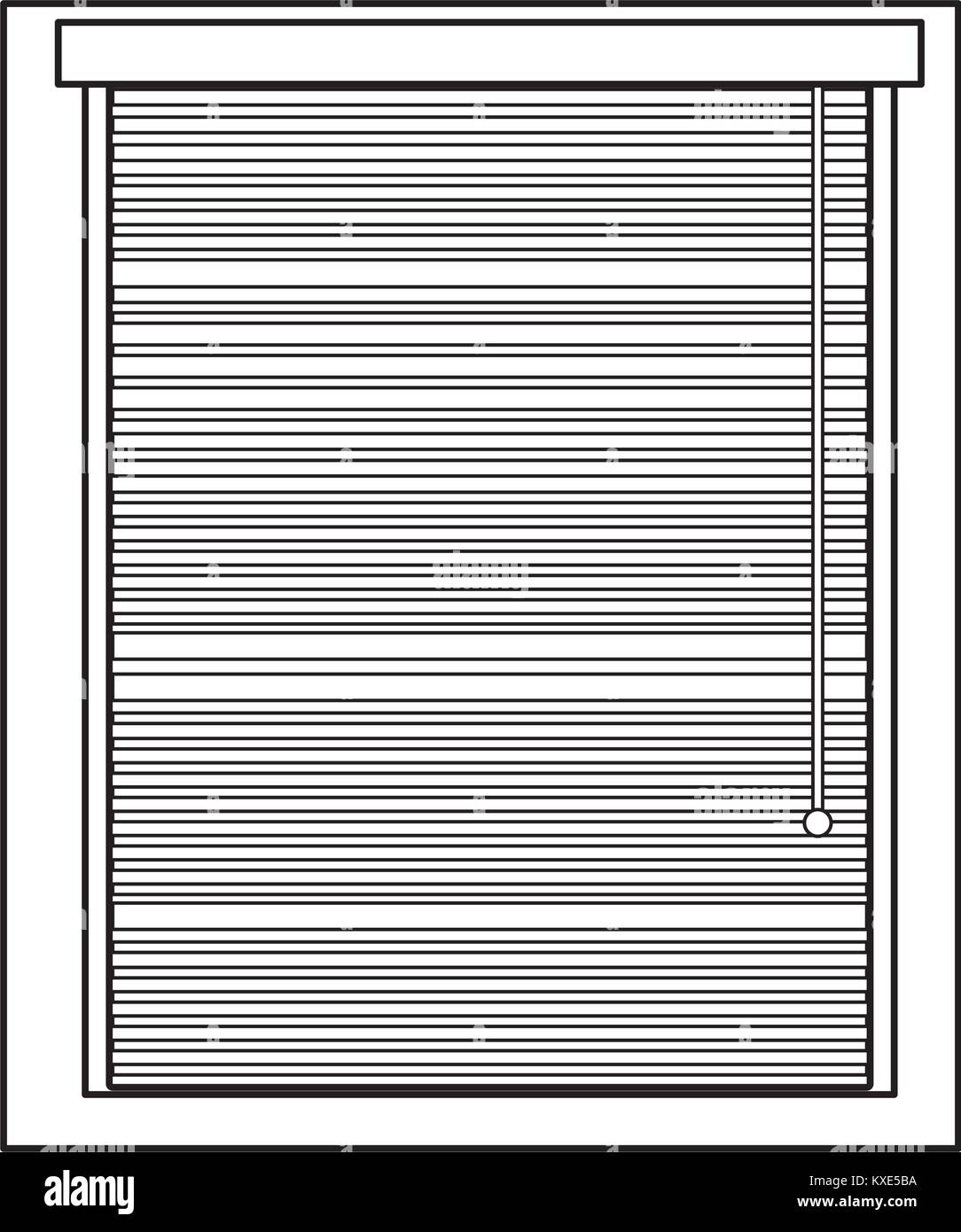 line window with blind curtain close design Stock Vector Image & Art ...