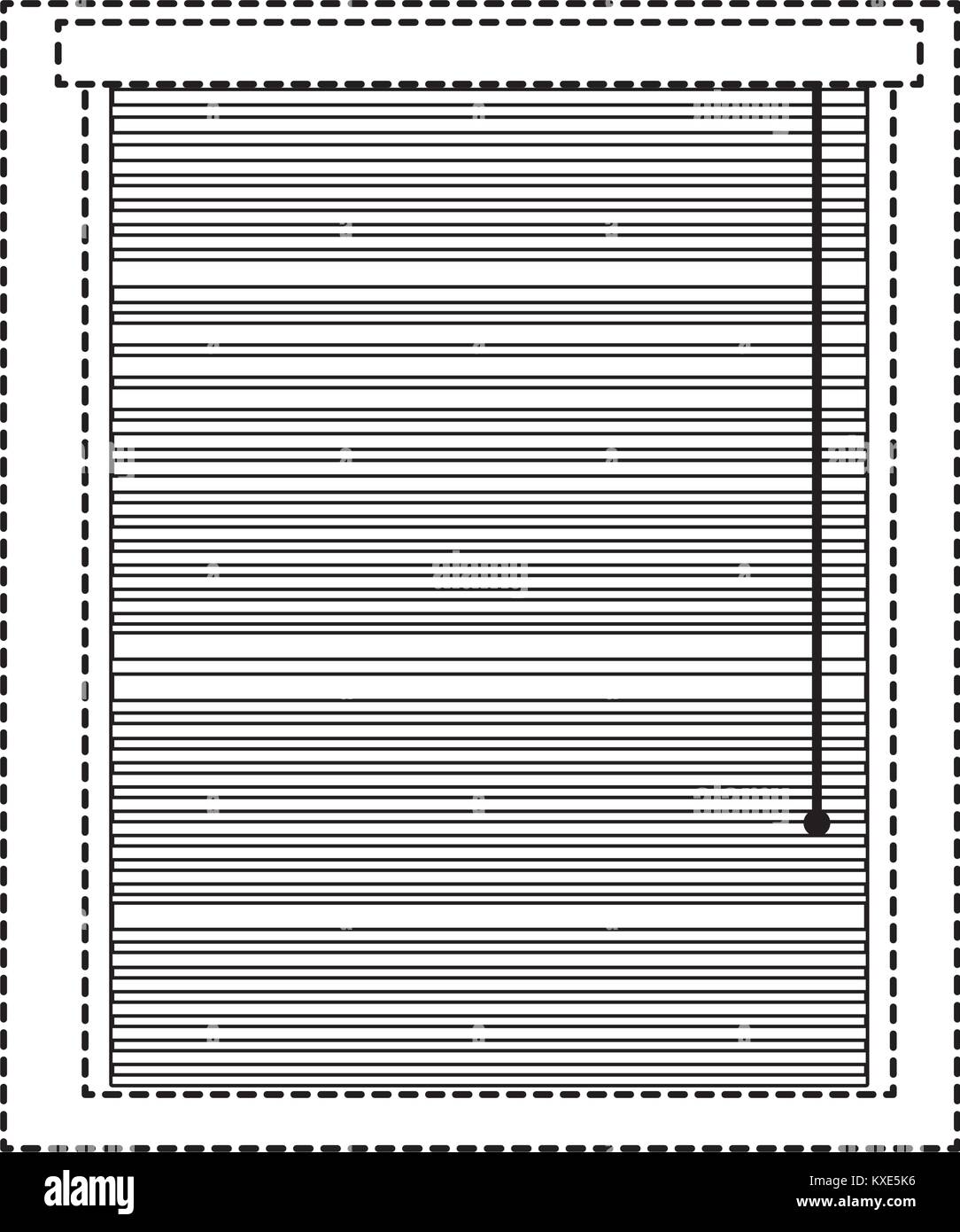 dotted shape window with blind curtain close design Stock Vector Image ...