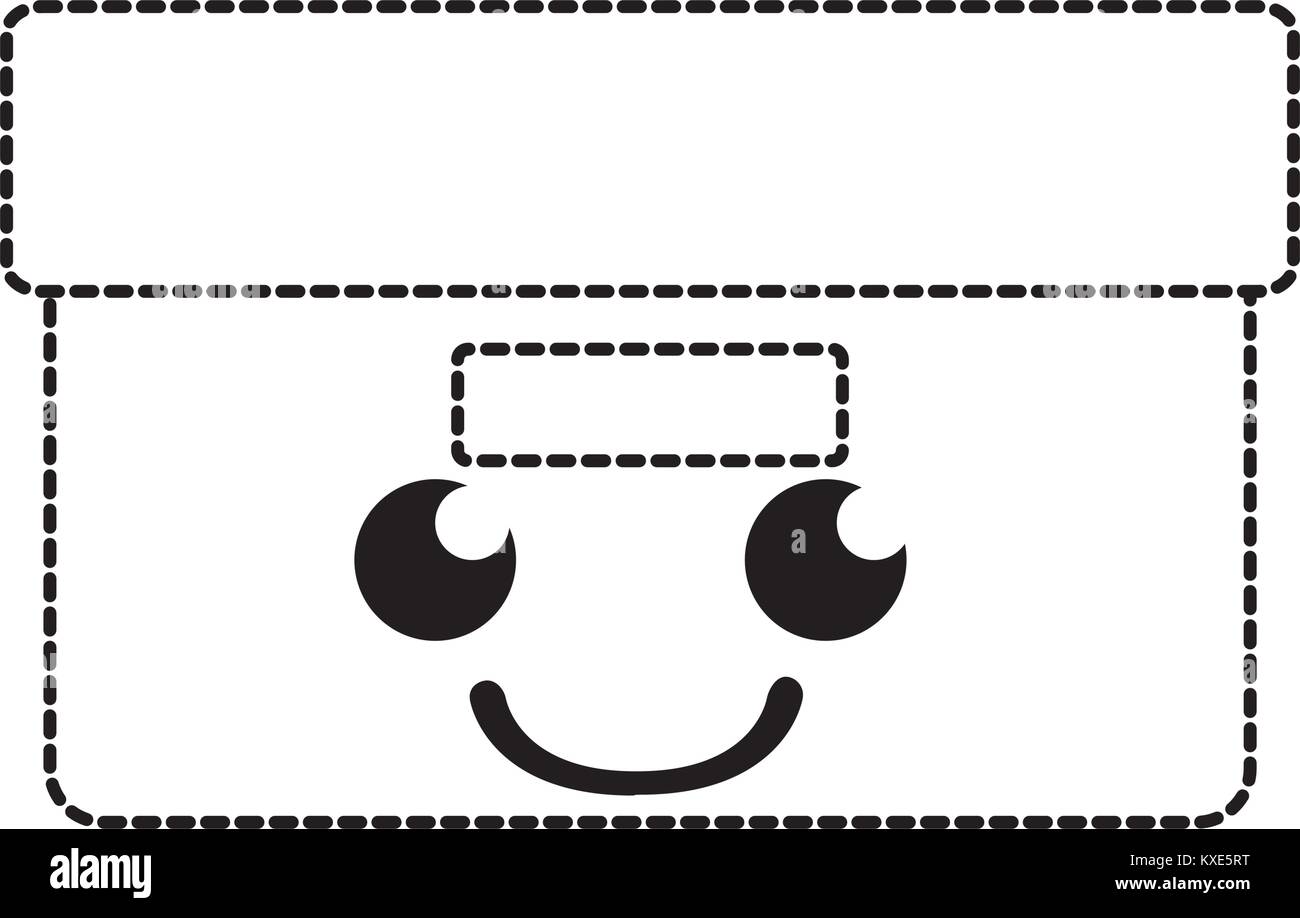 dotted shape smile box archive kawaii cartoon Stock Vector Image & Art ...