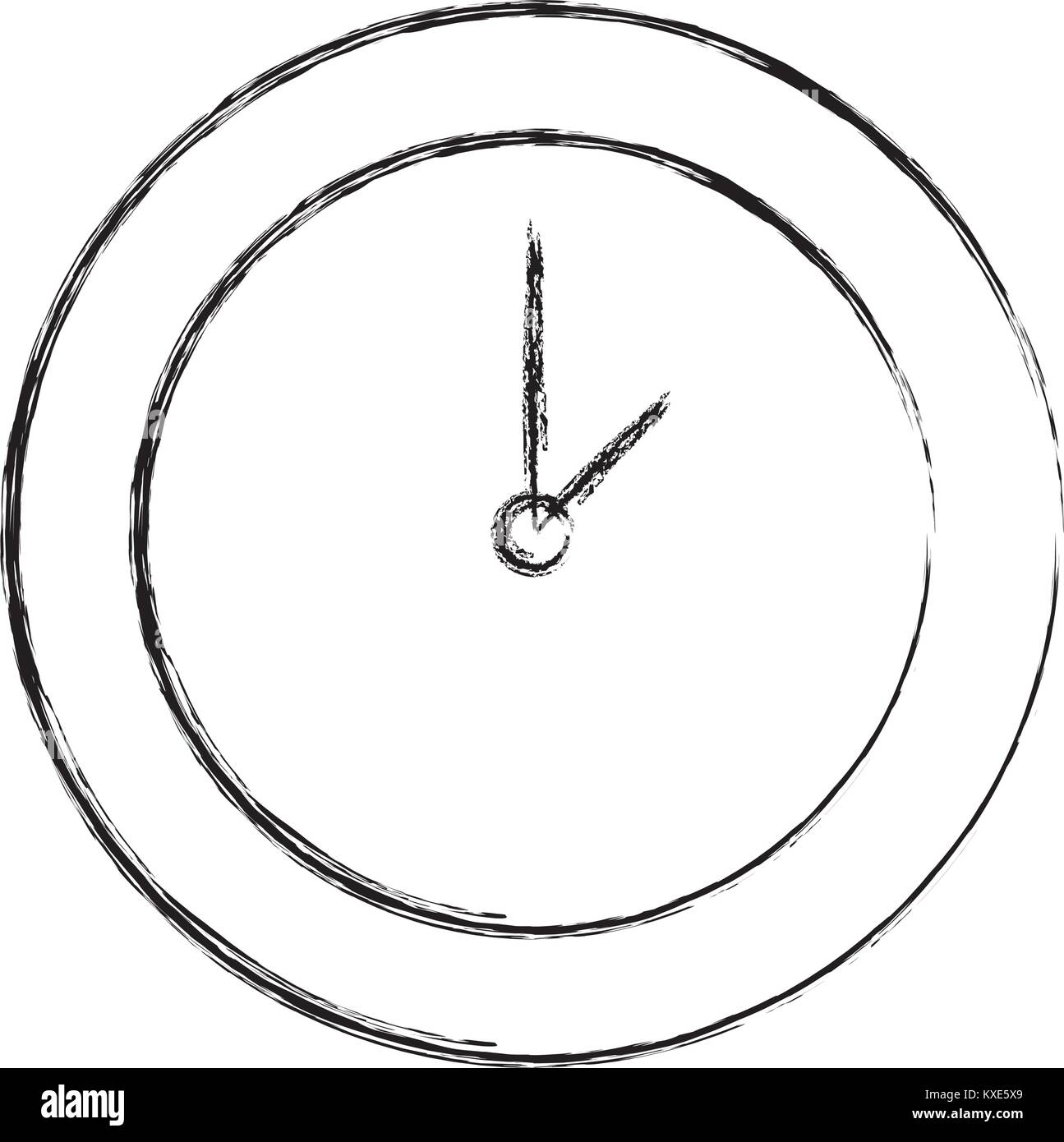 figure circle wall clock time object Stock Vector Image & Art - Alamy