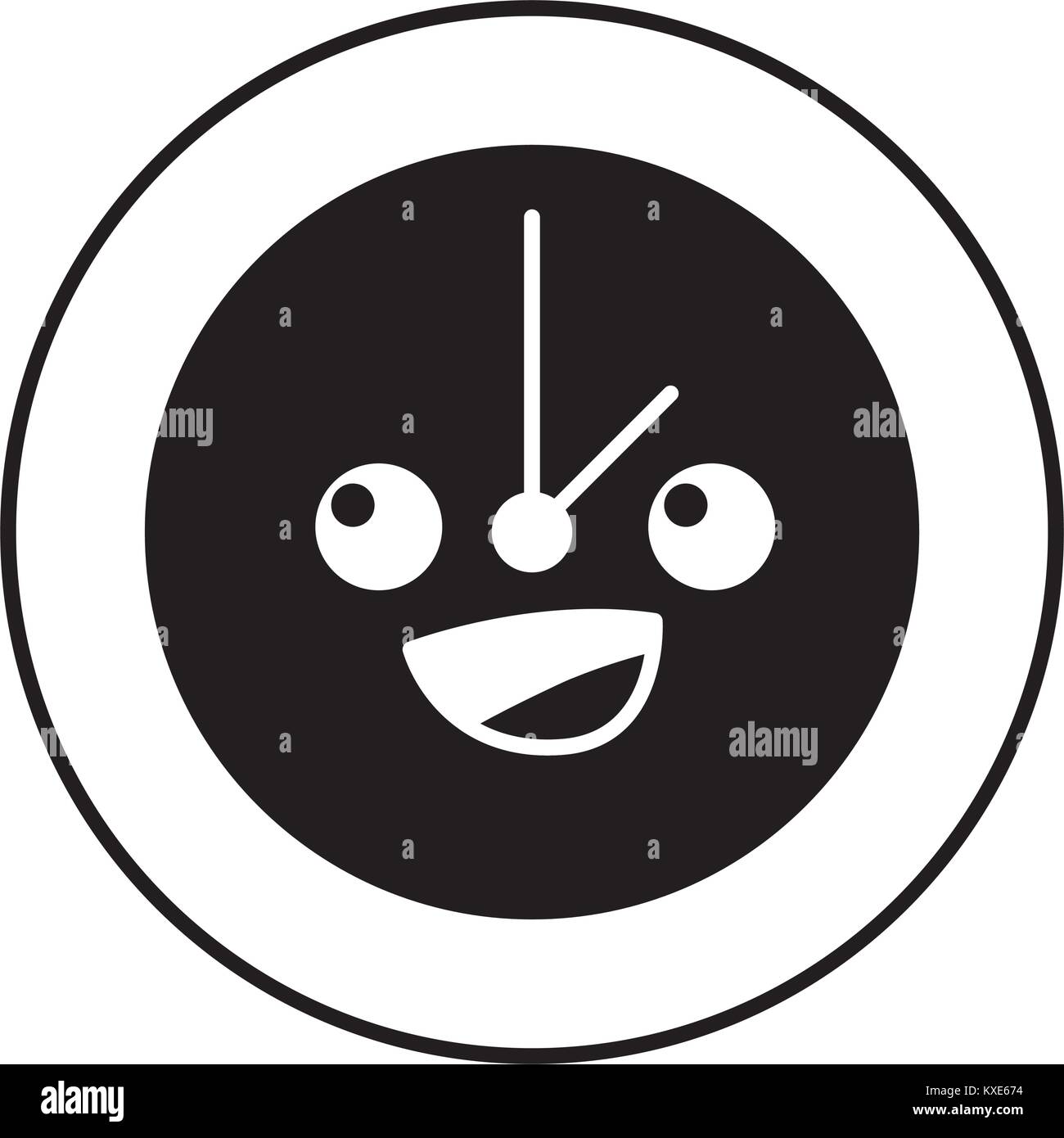 Crazy clock character cartoon hi-res stock photography and images - Alamy