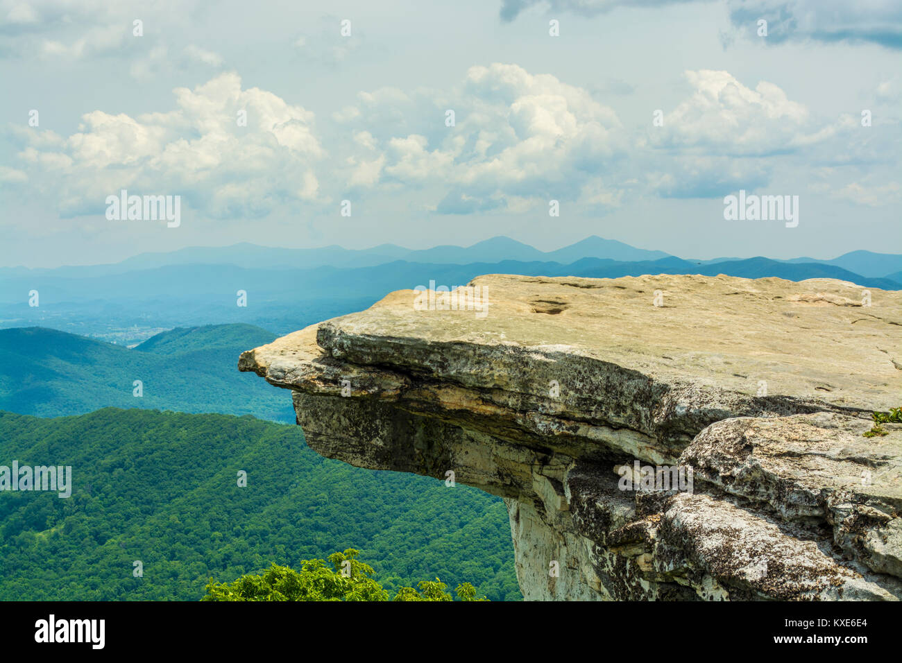 McAfee's Knob Overlook Hiking Stock Photo - Alamy