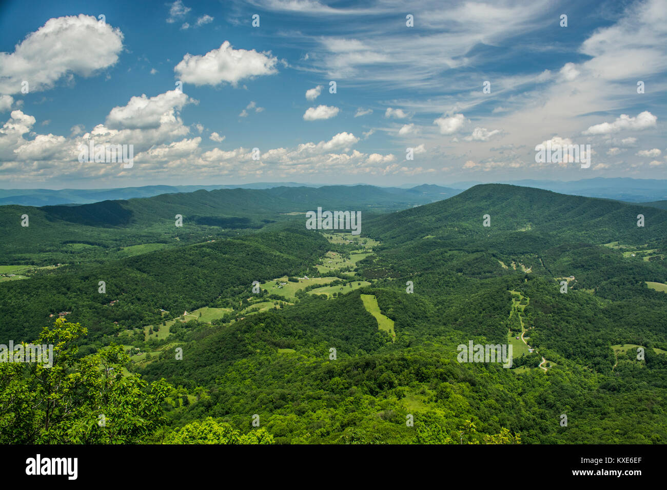 McAfee's Knob Overlook Hiking Stock Photo - Alamy