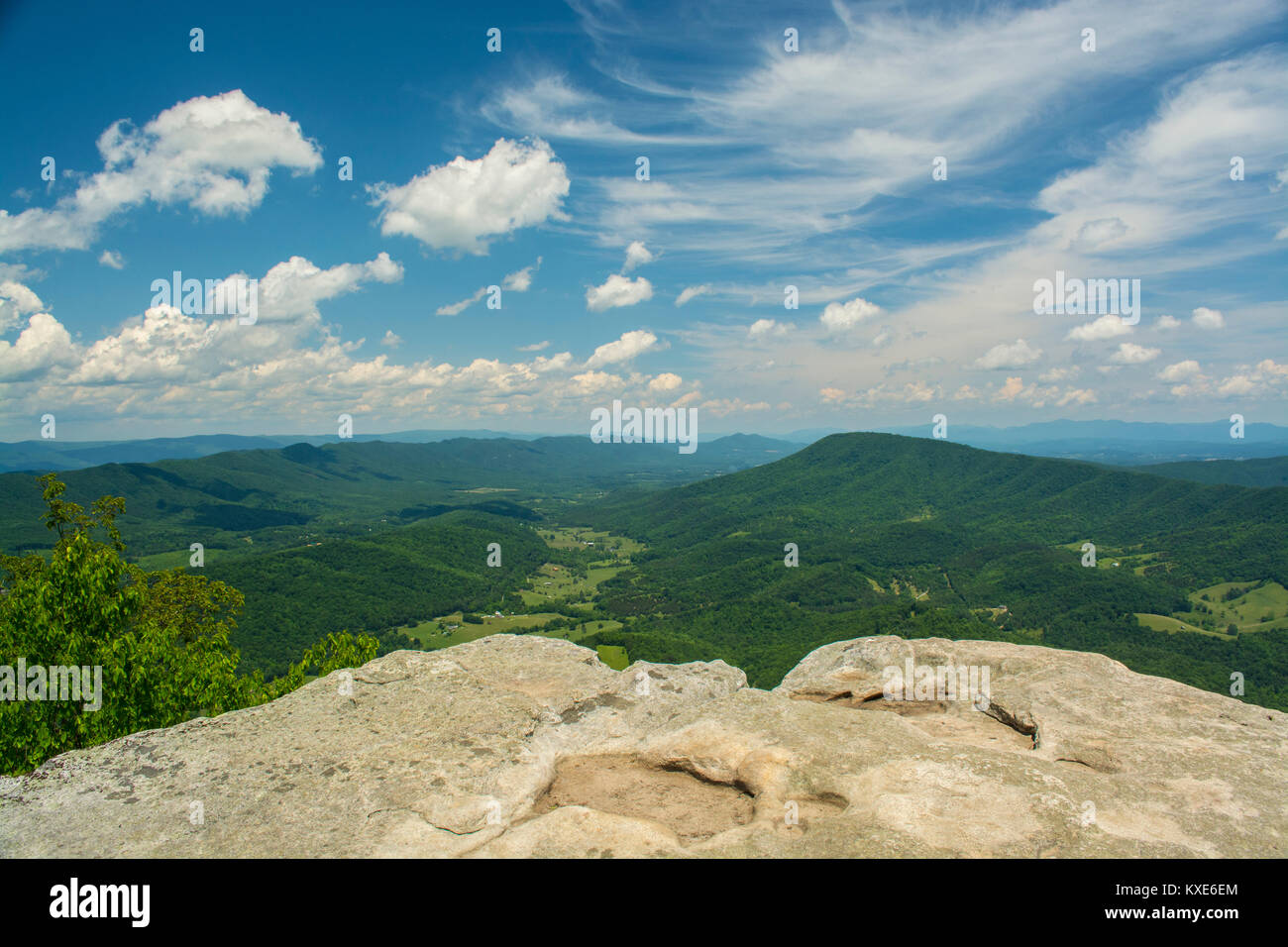 McAfee's Knob Overlook Hiking Stock Photo - Alamy