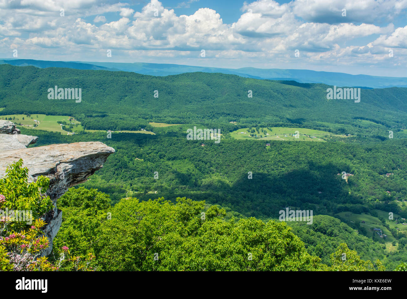 McAfee's Knob Overlook Hiking Stock Photo - Alamy