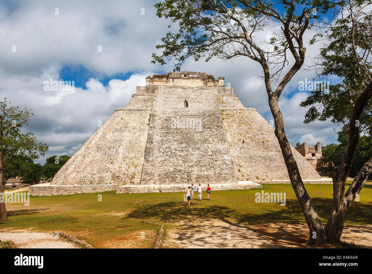 Pyramid of the Magician, Uxmal, an ancient Mesoamerican Maya city and ...