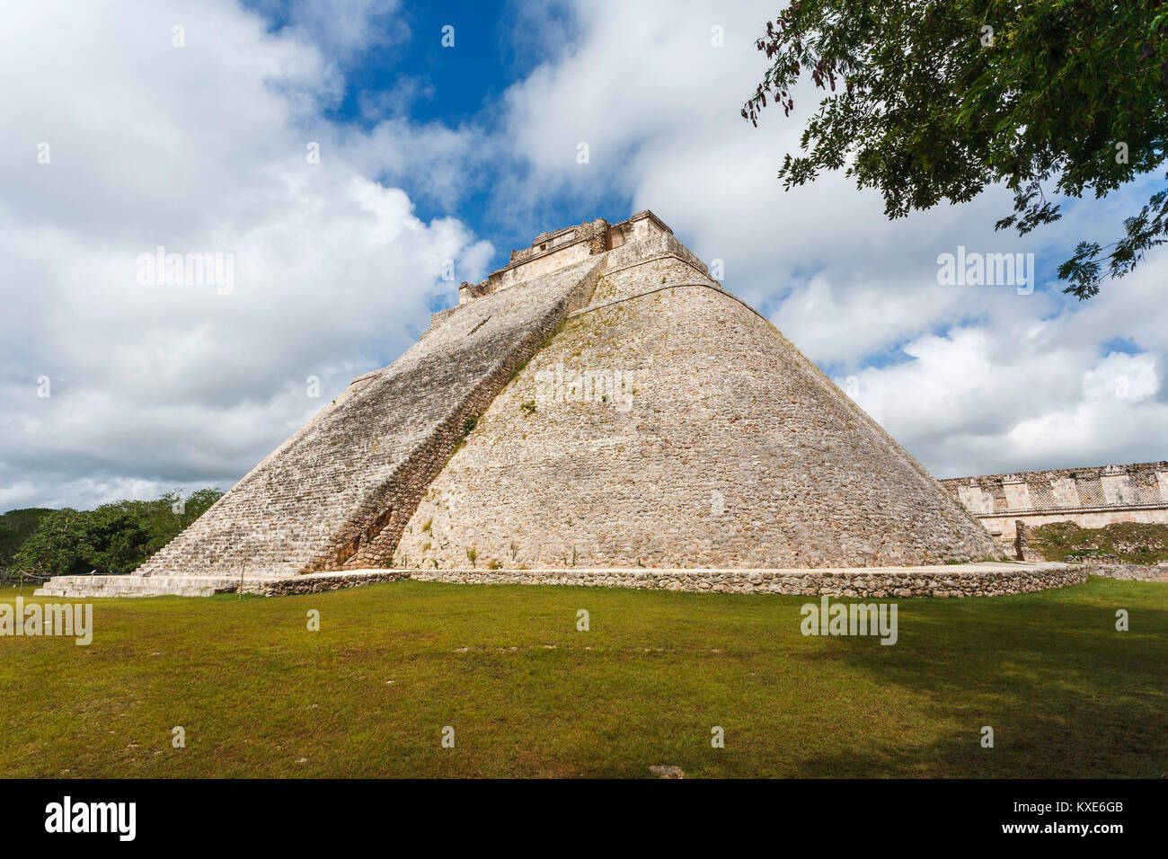 Pyramid of the Magician, Uxmal, an ancient Mesoamerican Maya city and ...