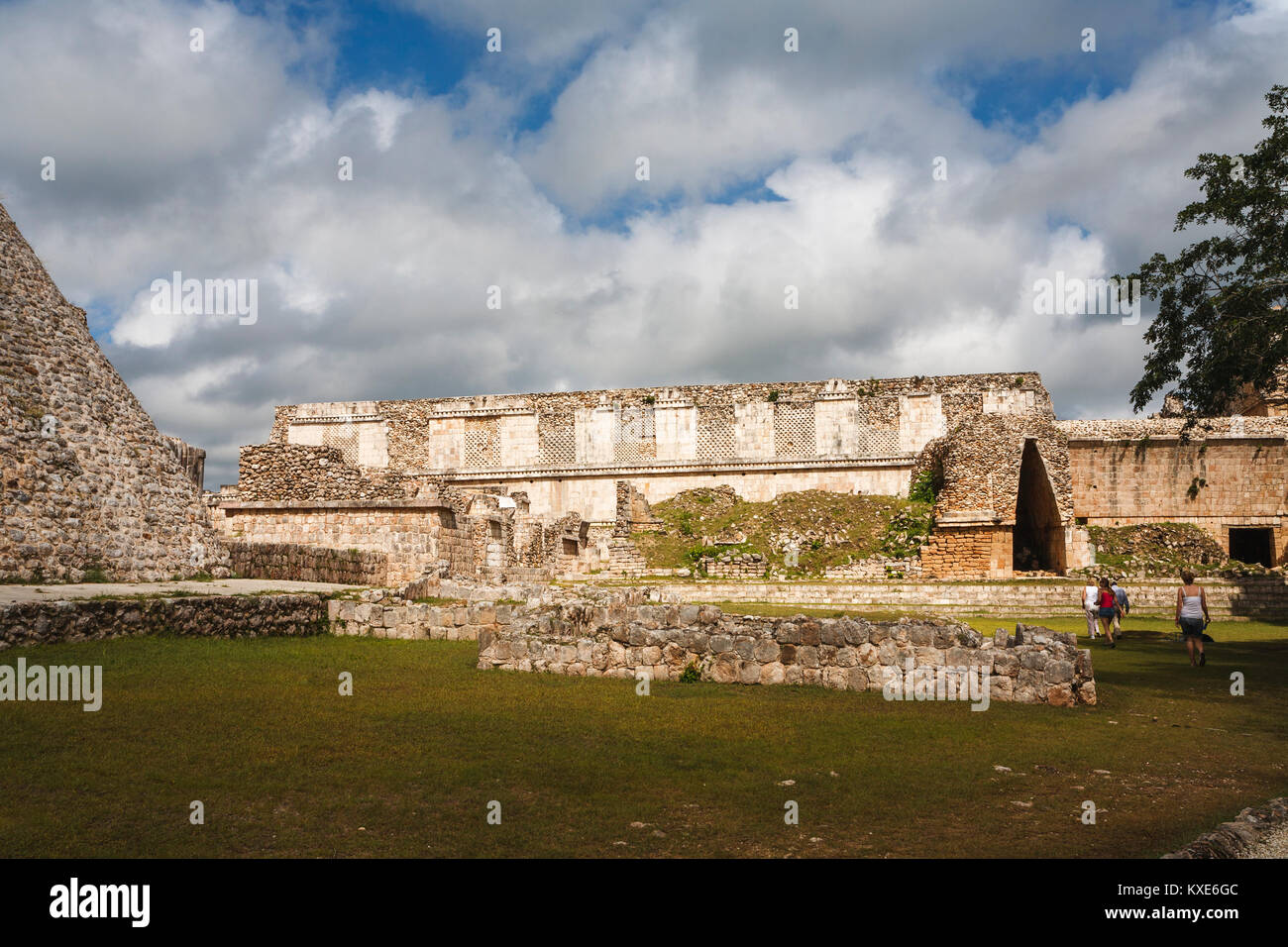 Ruins of the Governor's Palace in Uxmal, an ancient Maya city and ...