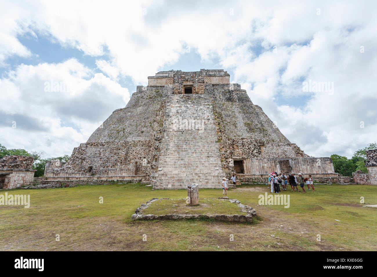 Pyramid of the Magician, Uxmal, an ancient Mesoamerican Maya city and ...