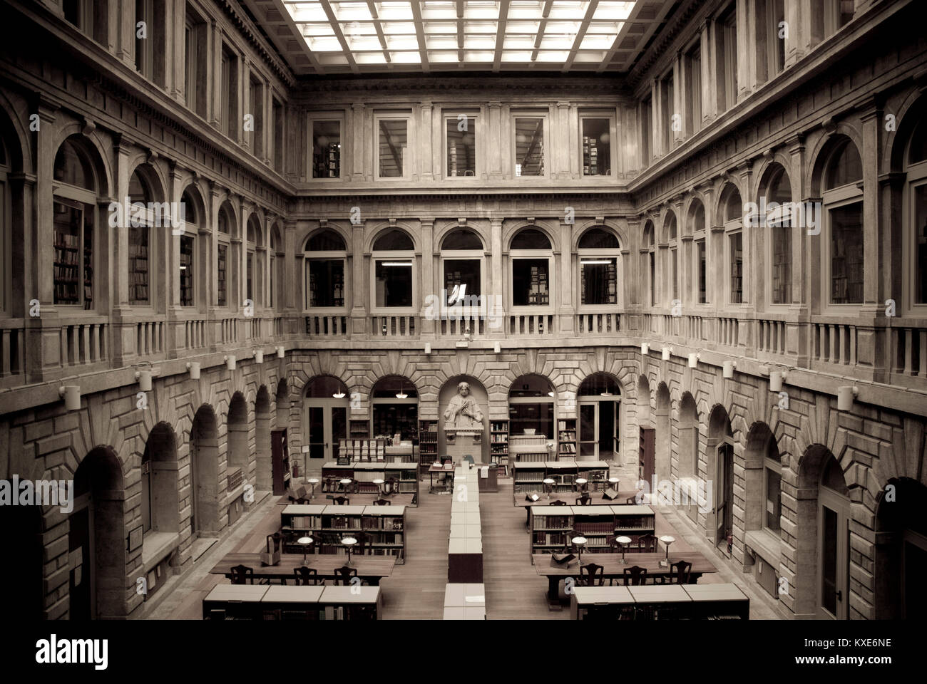 National Library of St Mark's interior Stock Photo - Alamy