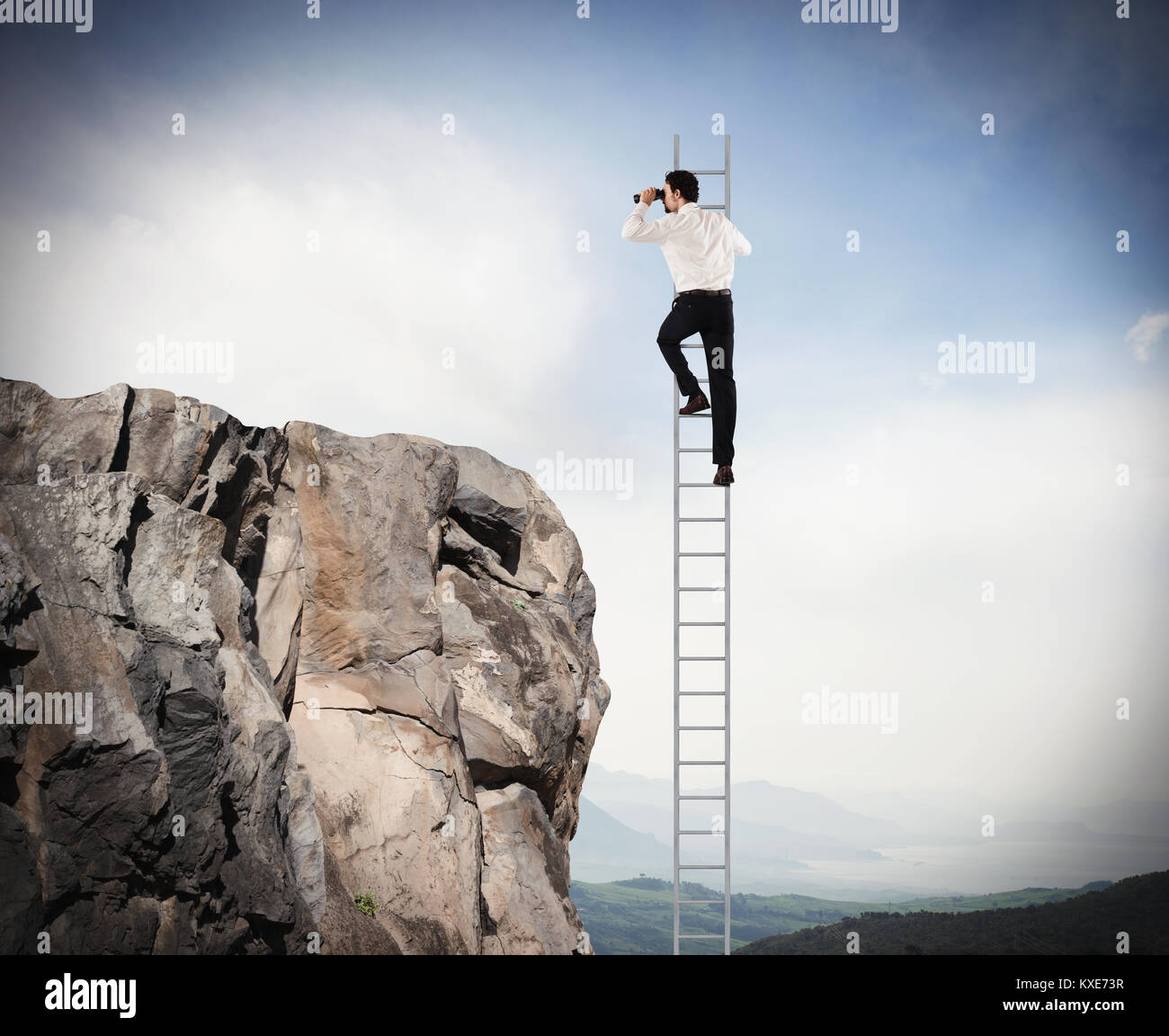High rise ladder hi-res stock photography and images - Alamy