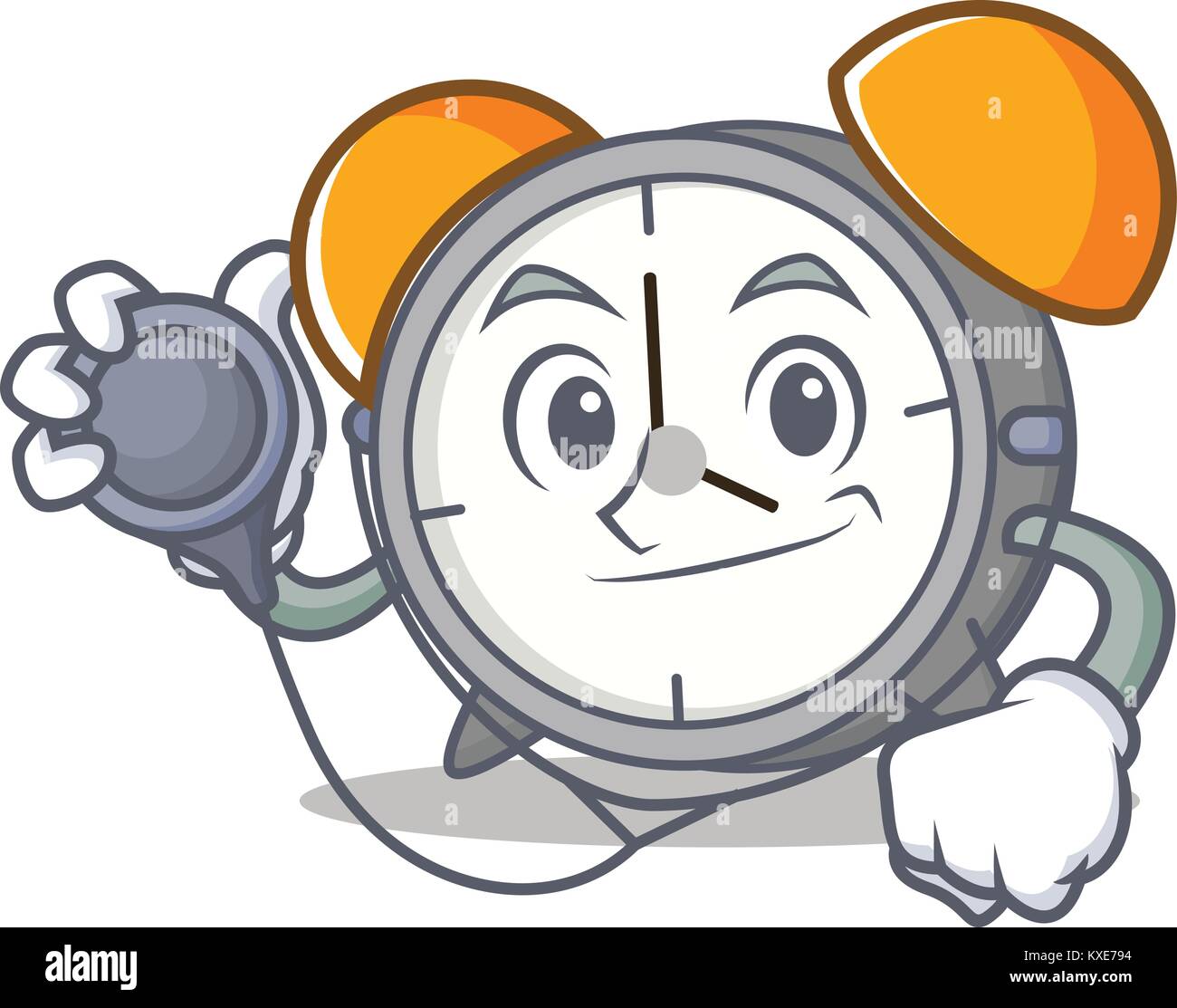 Doctor alarm clock character cartoon Stock Vector Image & Art - Alamy