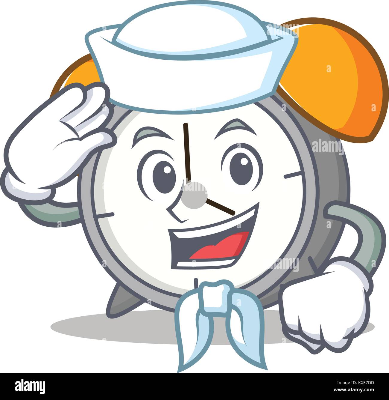 Sailor alarm clock character cartoon Stock Vector Image & Art - Alamy