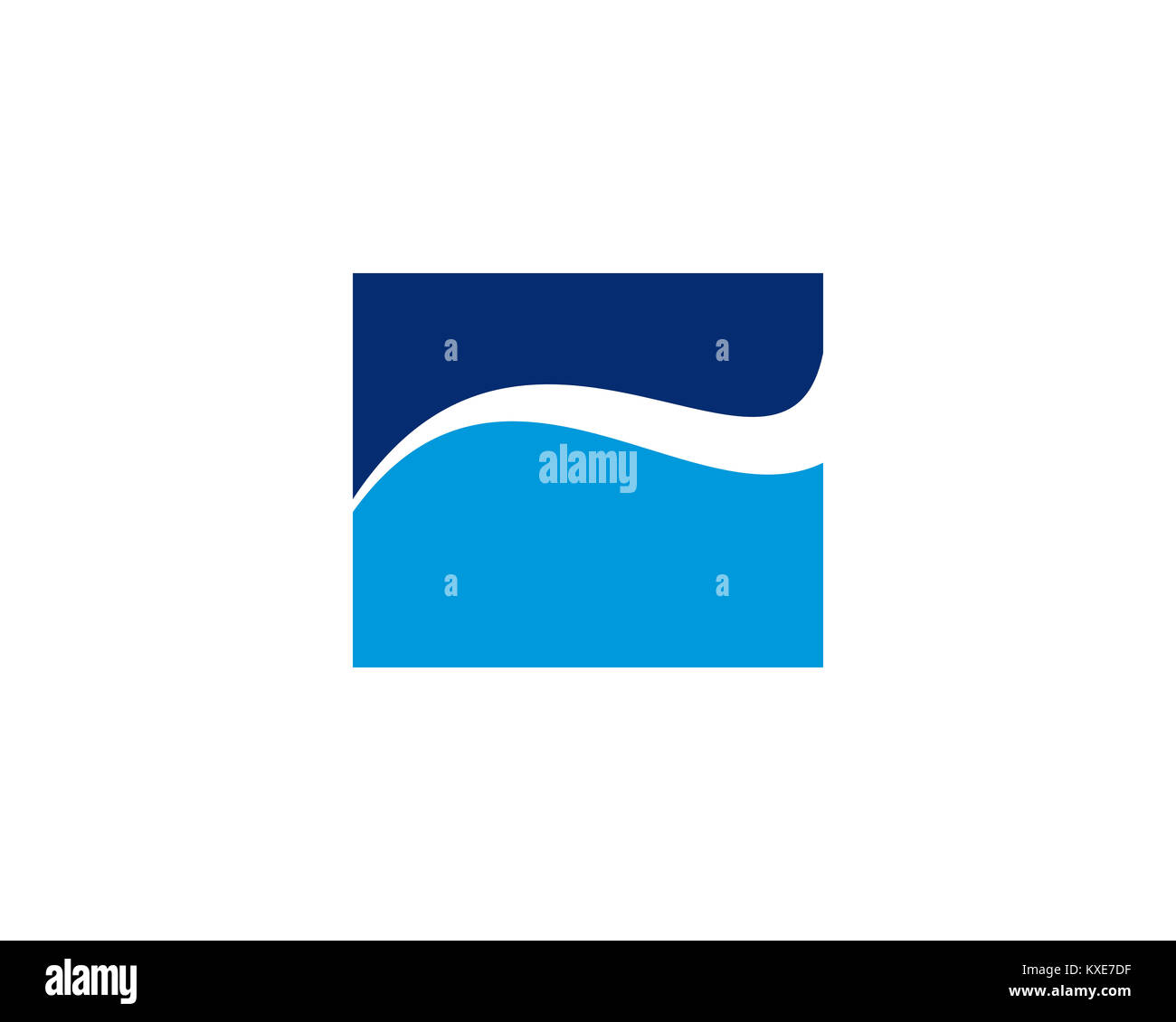 is a box-shaped symbol, abstract, abstract box, wave Stock Photo - Alamy