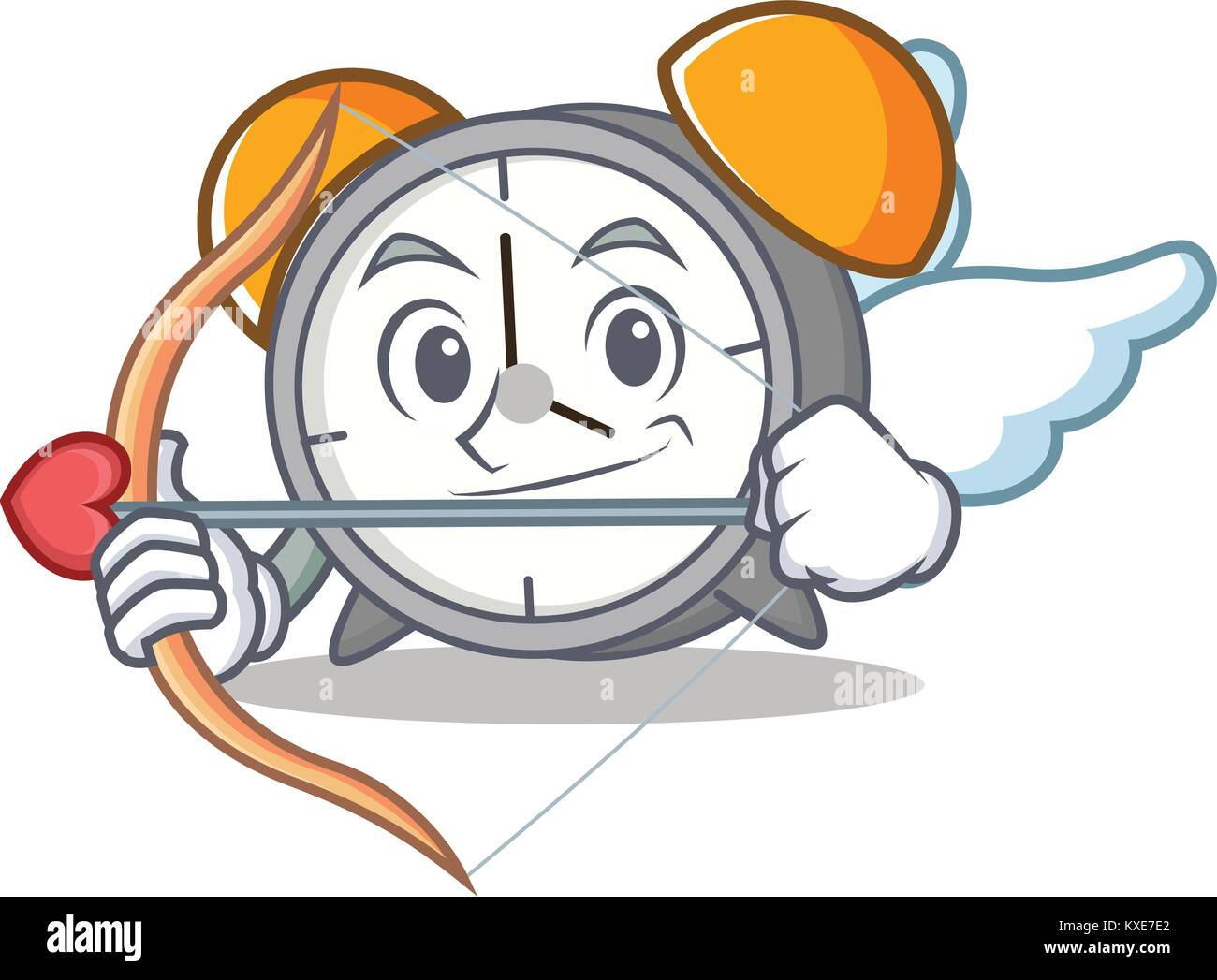 Cupid alarm clock character cartoon Stock Vector Image & Art - Alamy