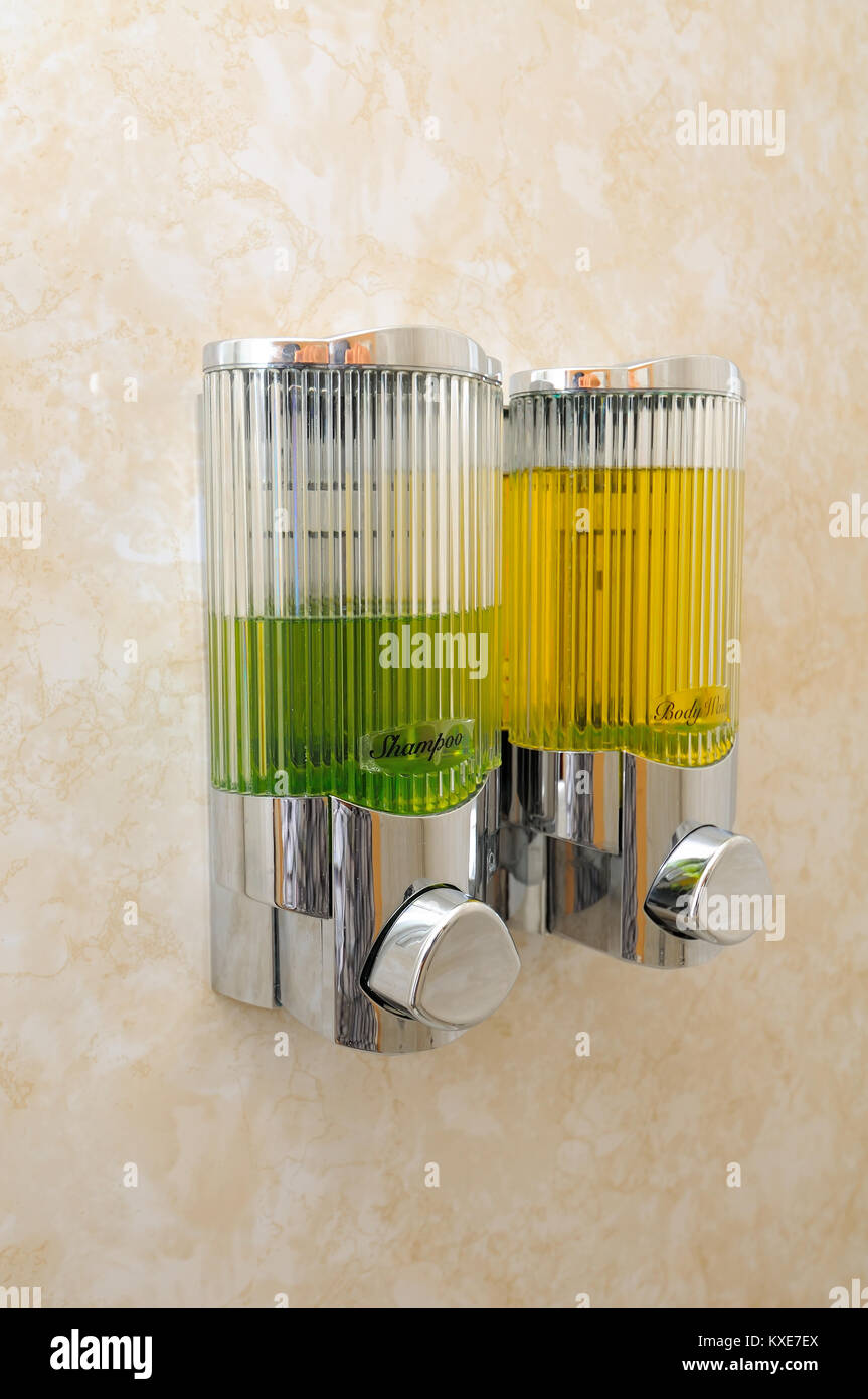 Closeup of hair shampoo and conditioner in container Stock Photo - Alamy