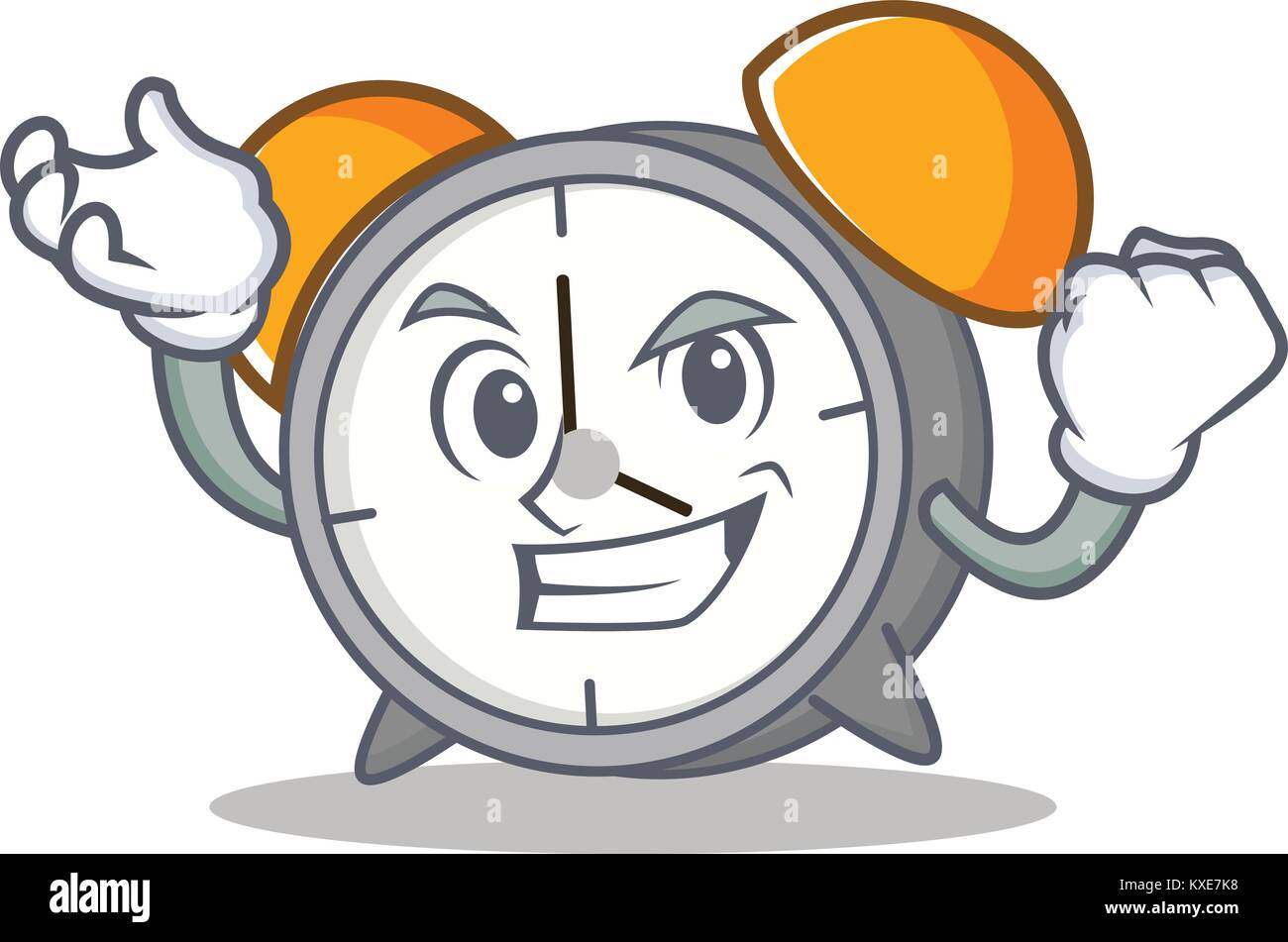 Happy businessman alarm clock Stock Vector Images - Alamy