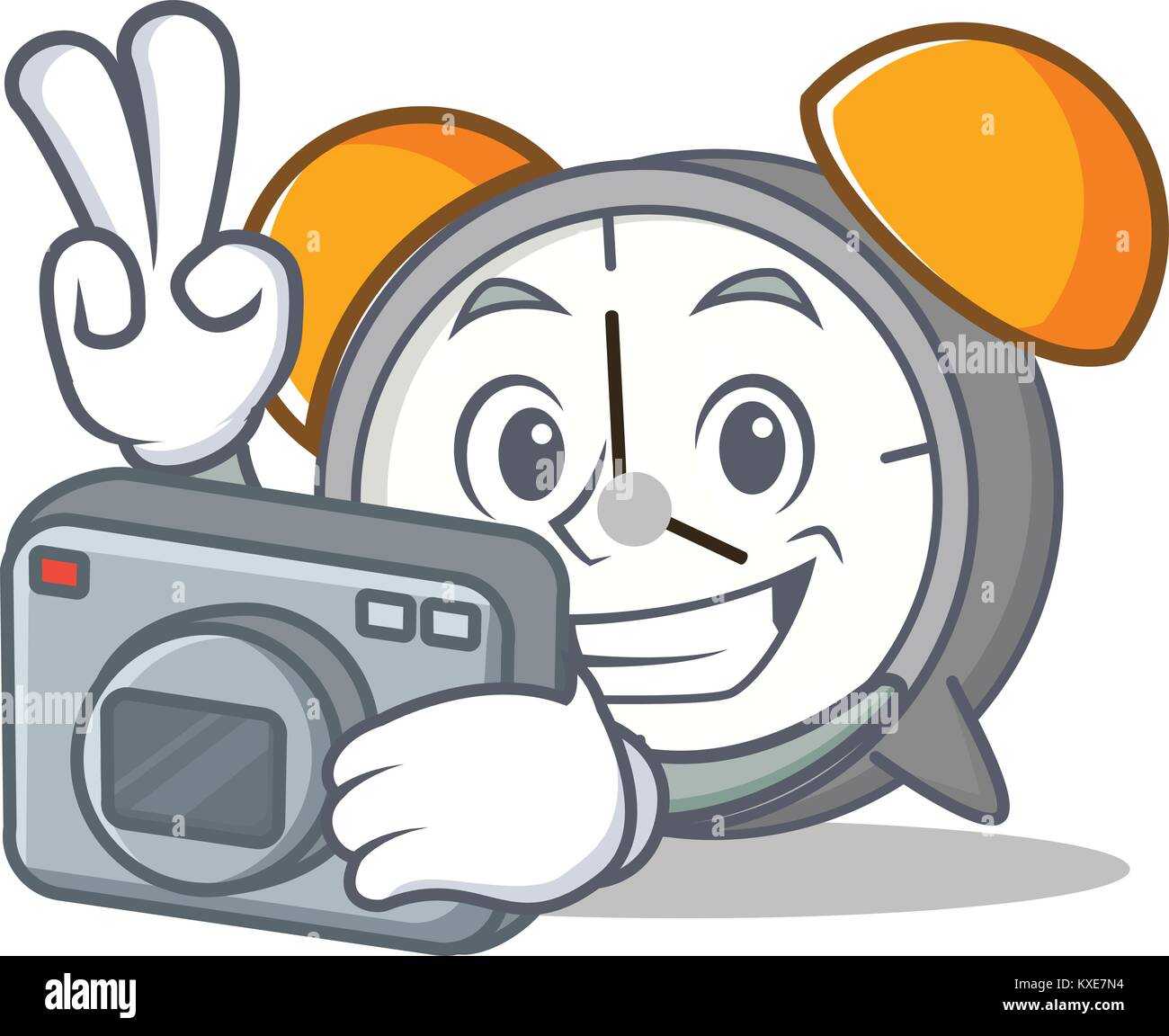 Photographer alarm clock mascot cartoon Stock Vector Image & Art - Alamy