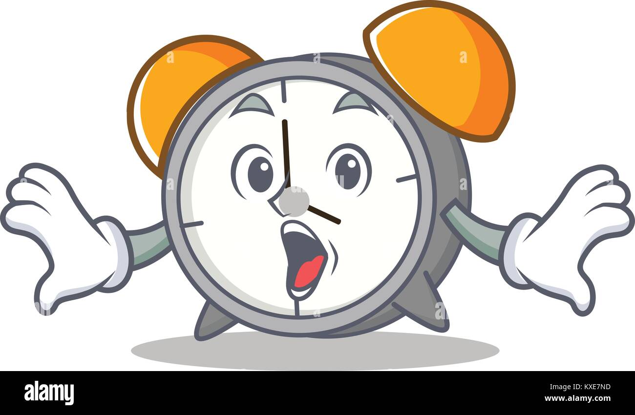 Surprised alarm clock mascot cartoon Stock Vector Image & Art - Alamy