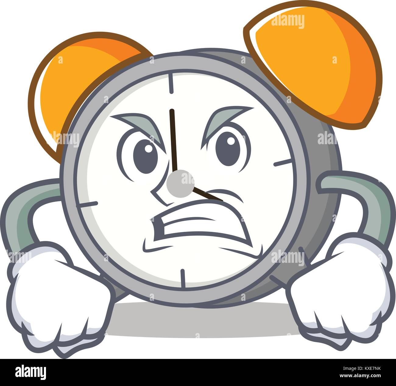 Angry alarm clock mascot cartoon Stock Vector Image & Art - Alamy