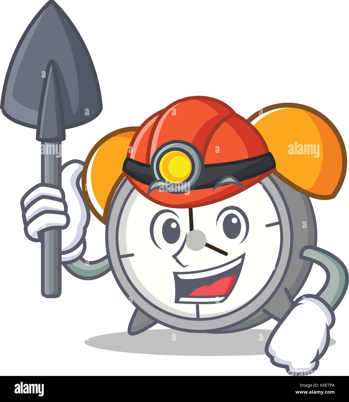 Miner alarm clock mascot cartoon Stock Vector Image & Art - Alamy