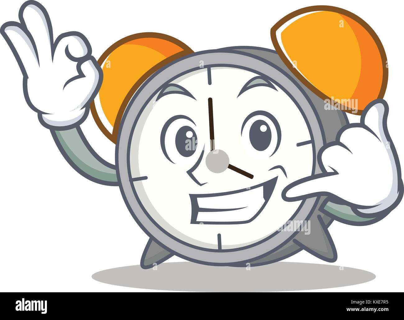 Call me alarm clock mascot cartoon Stock Vector Image & Art - Alamy