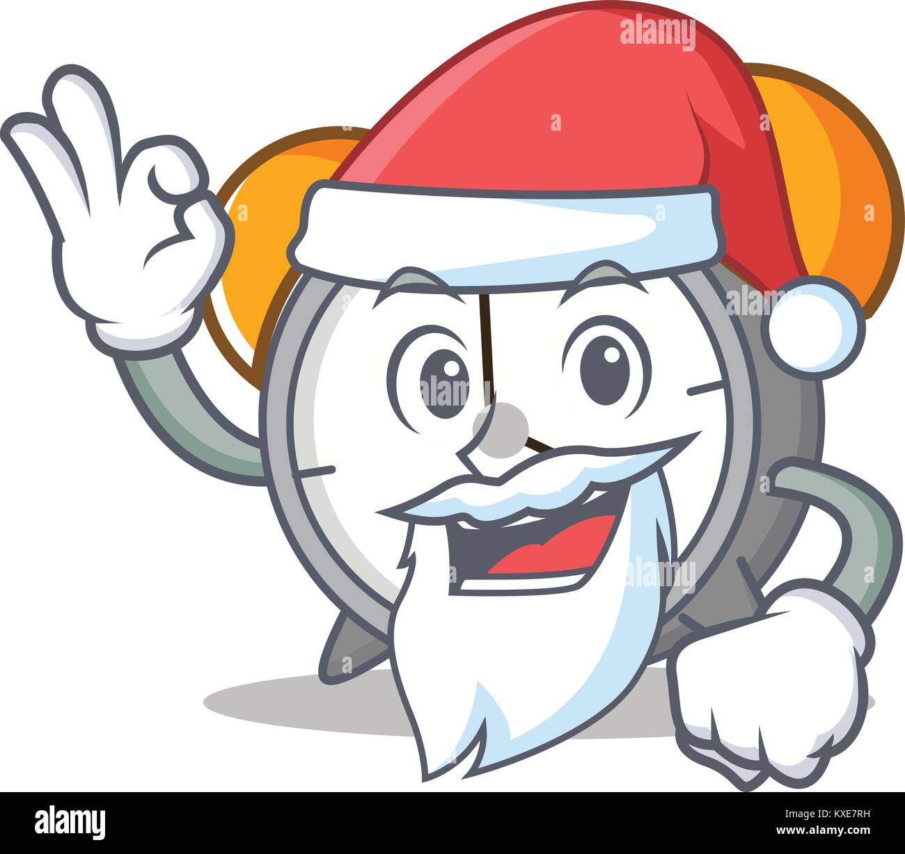 Santa alarm clock mascot cartoon Stock Vector Image & Art - Alamy