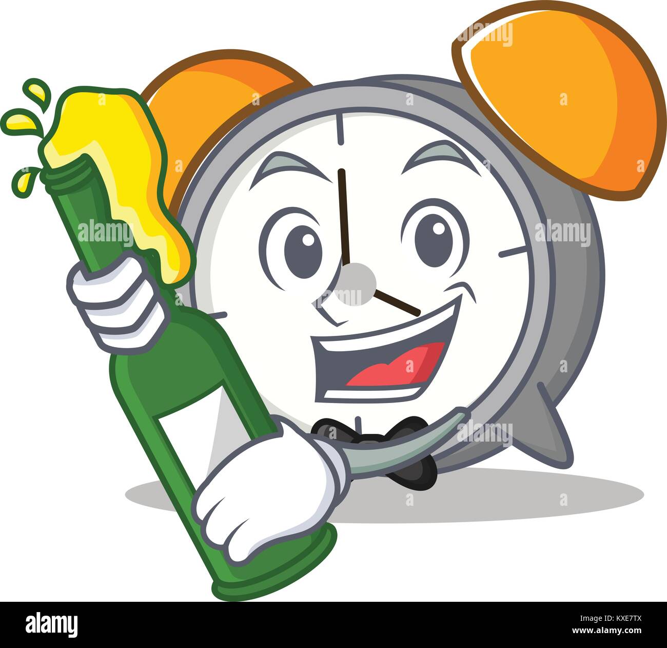 With beer alarm clock mascot cartoon Stock Vector Image & Art - Alamy